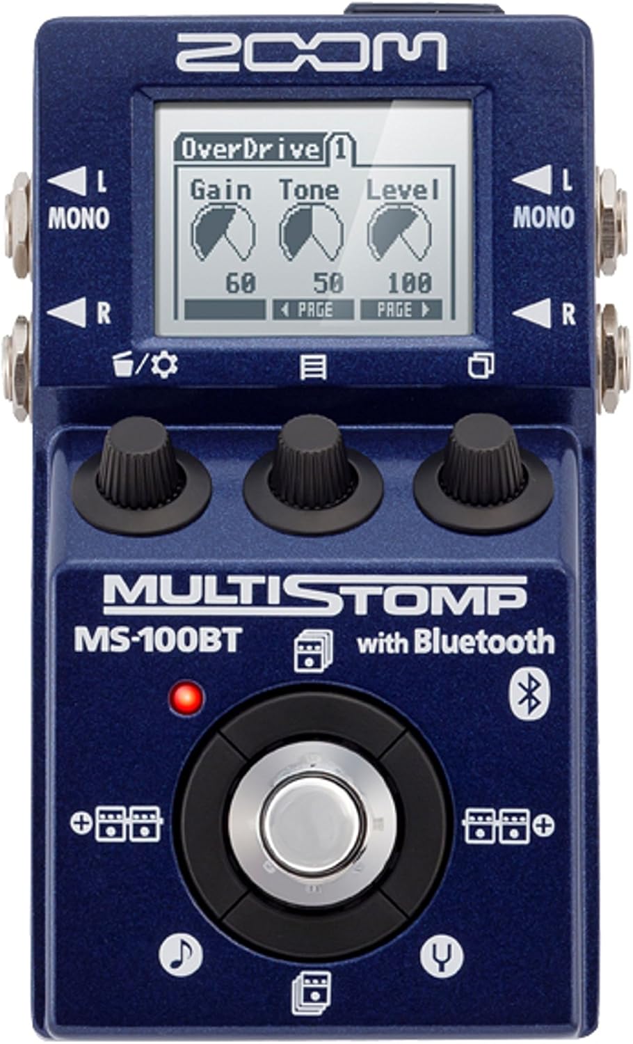 Amazon.com: Zoom MS100BT MultiStomp Guitar Pedal with Bluetooth ...