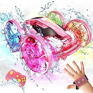 Amazon.com: Tecnock Amphibious Remote Control Car Boat for Kids, 4WD RC Stunt Car with ...