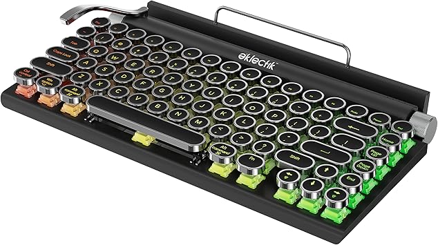Amazon.com: Eklectik Vintage Typewriter Keyboard Wireless Bluetooth, 83 ...