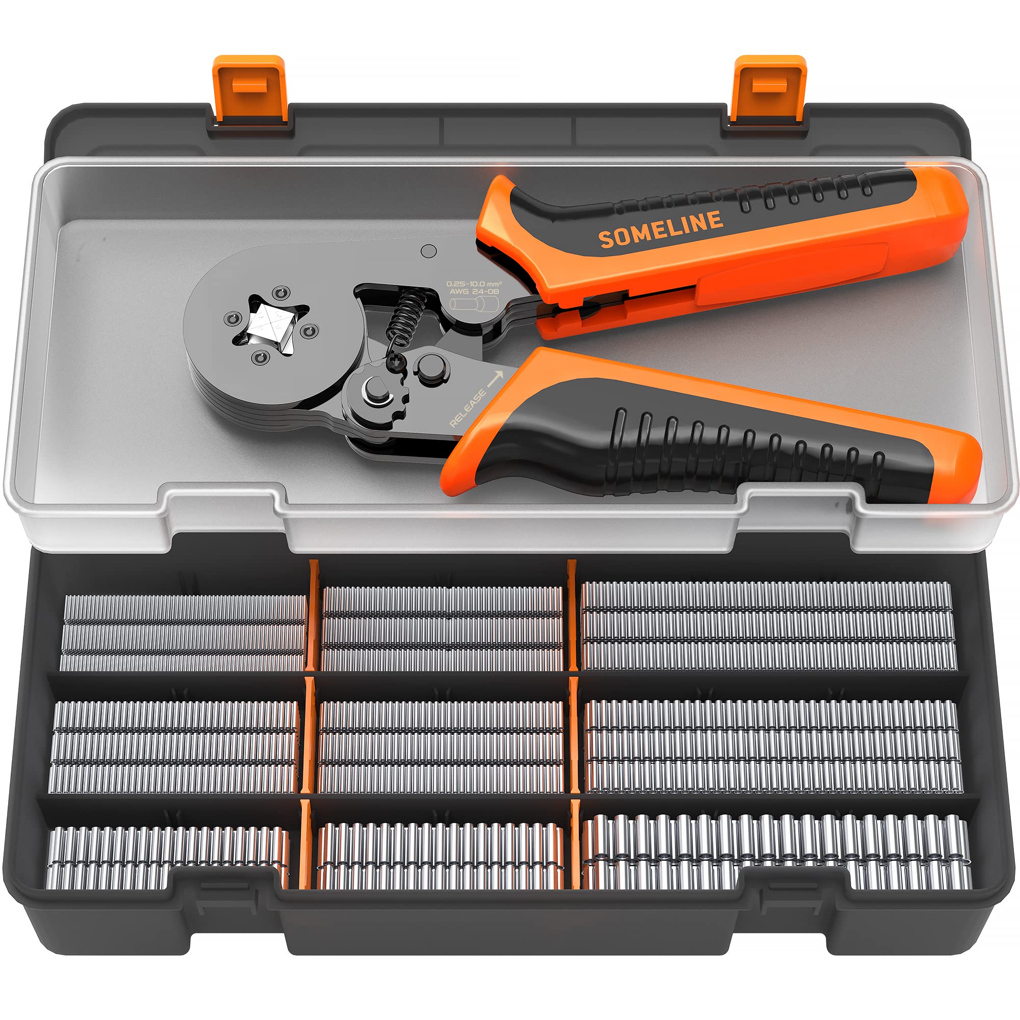 Buy SOMELINE® Non-Insulated Ferrule Crimping Tool Kit,Self-Adjusting ...