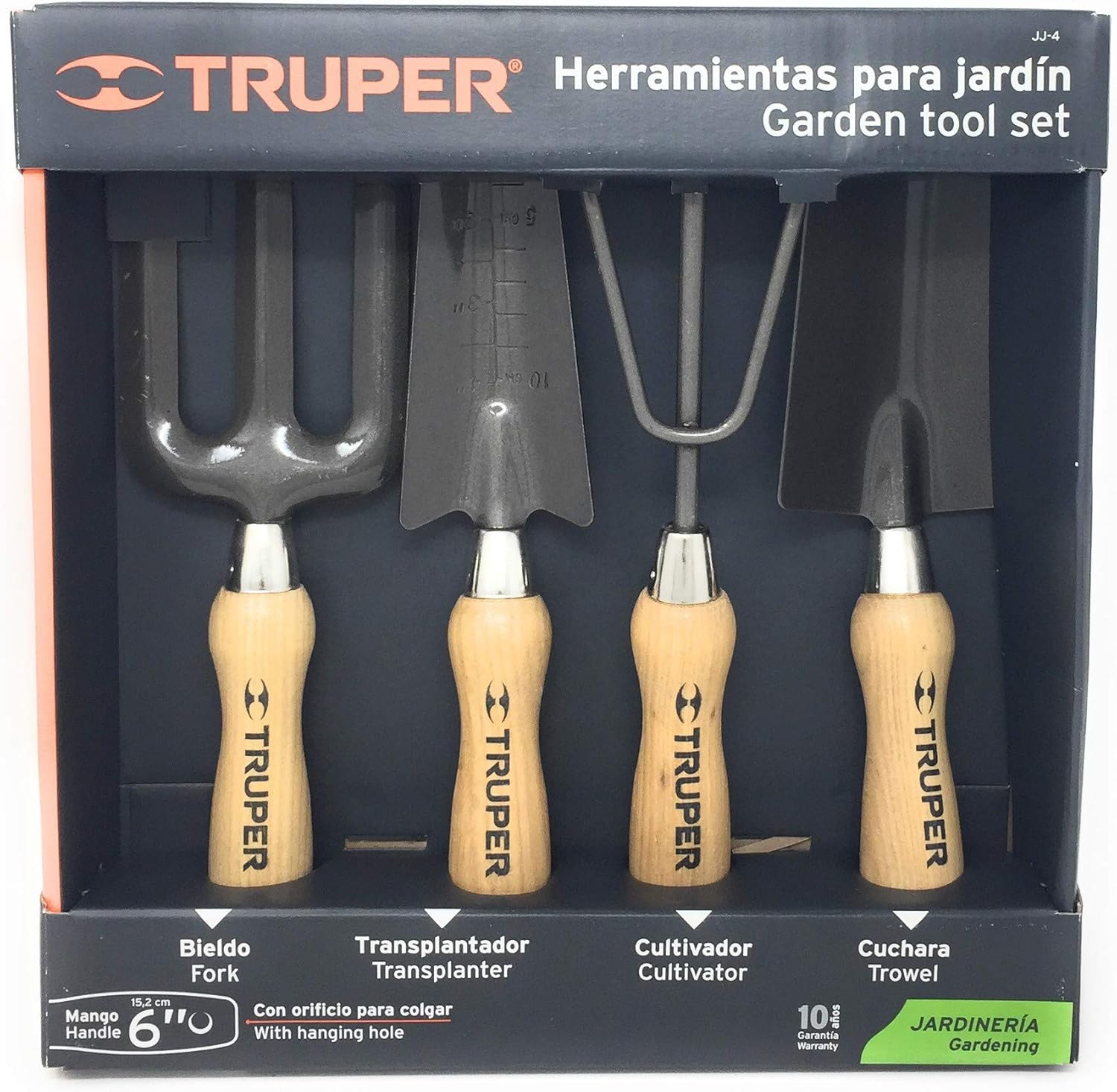 Amazon.com : Truper 30642 6-Inch Garden Tool Kit with Hoe, Cultivator ...