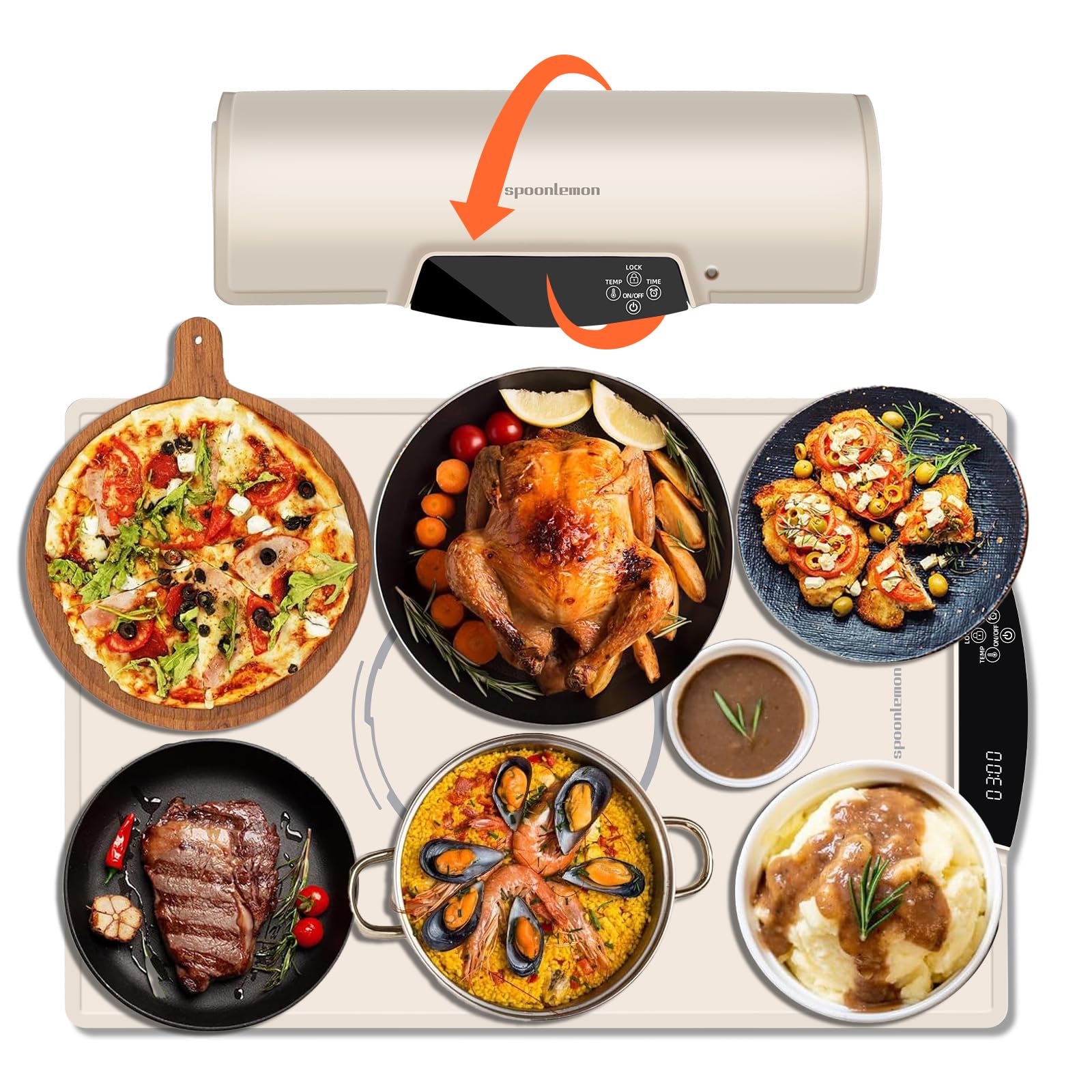 Amazon.com: spoonlemon Electric Warming Mat, Full-Surface Silicone food ...