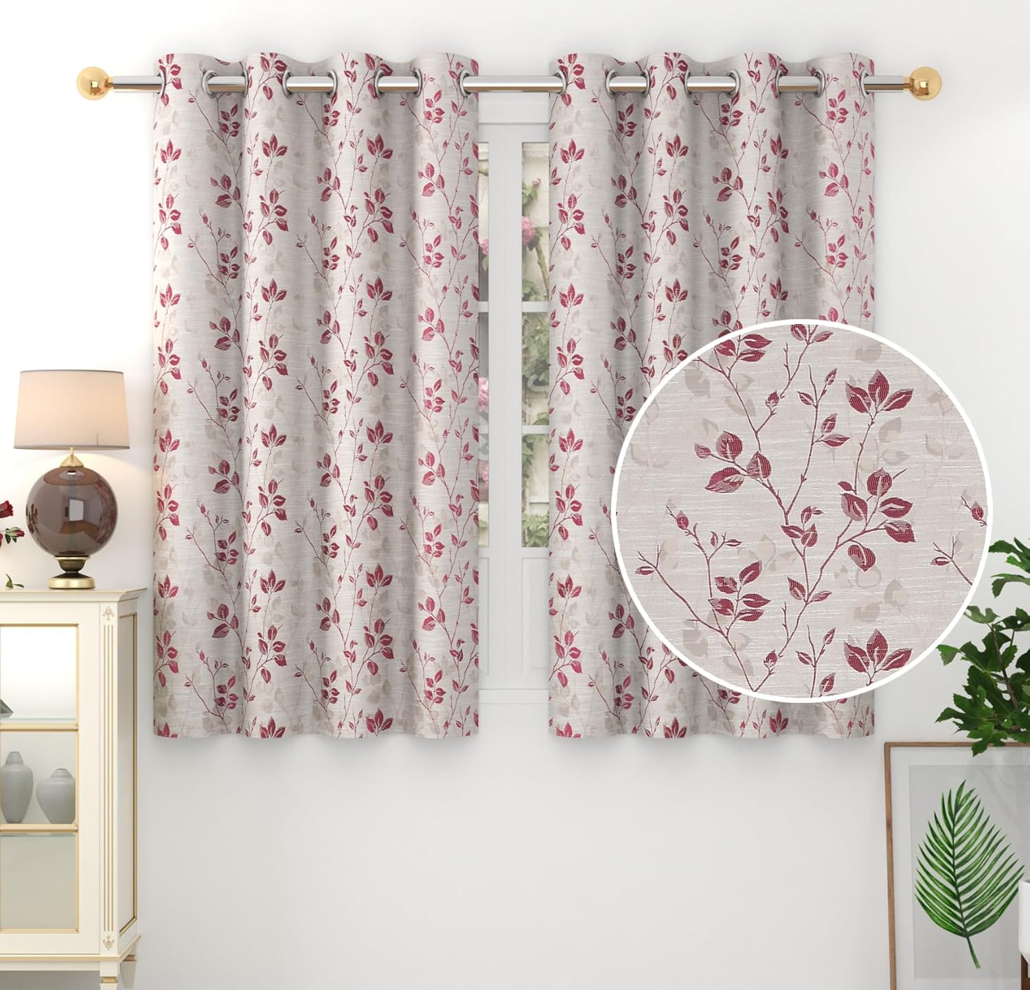 Buy FRESH FROM LOOM Cotton Living Room Curtains Set of 2 Window Parda ...
