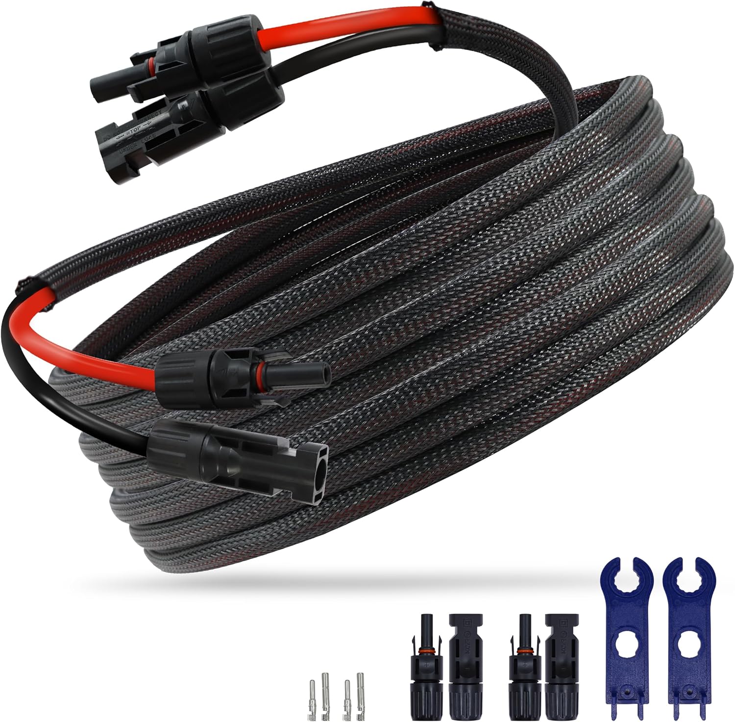 Amazon.com: Feotech Twin Wire 10FT Solar Extension Cable - 10AWG (6mm² ...