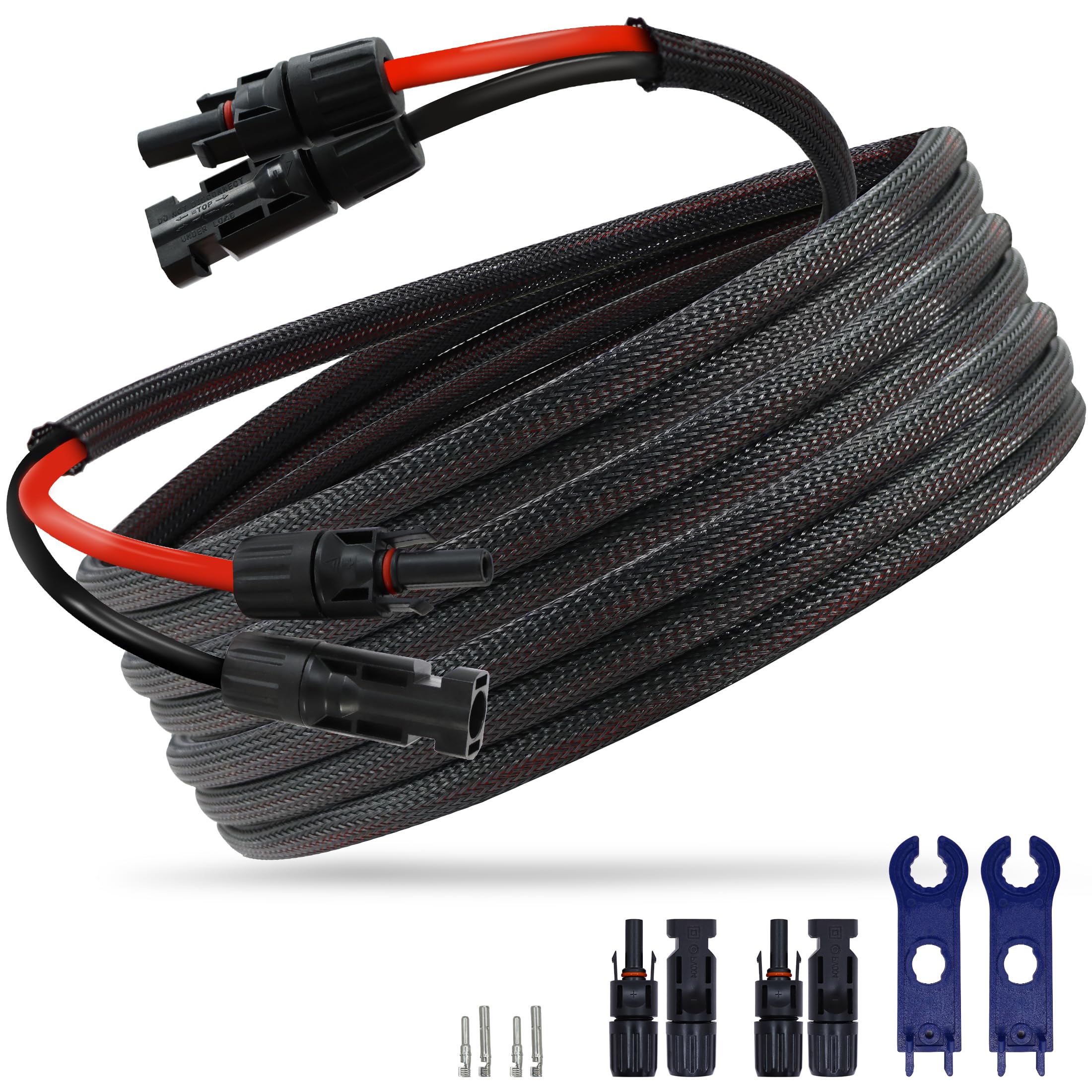 Amazon.com: Feotech Twin Wire 10FT Solar Extension Cable - 10AWG (6mm² ...