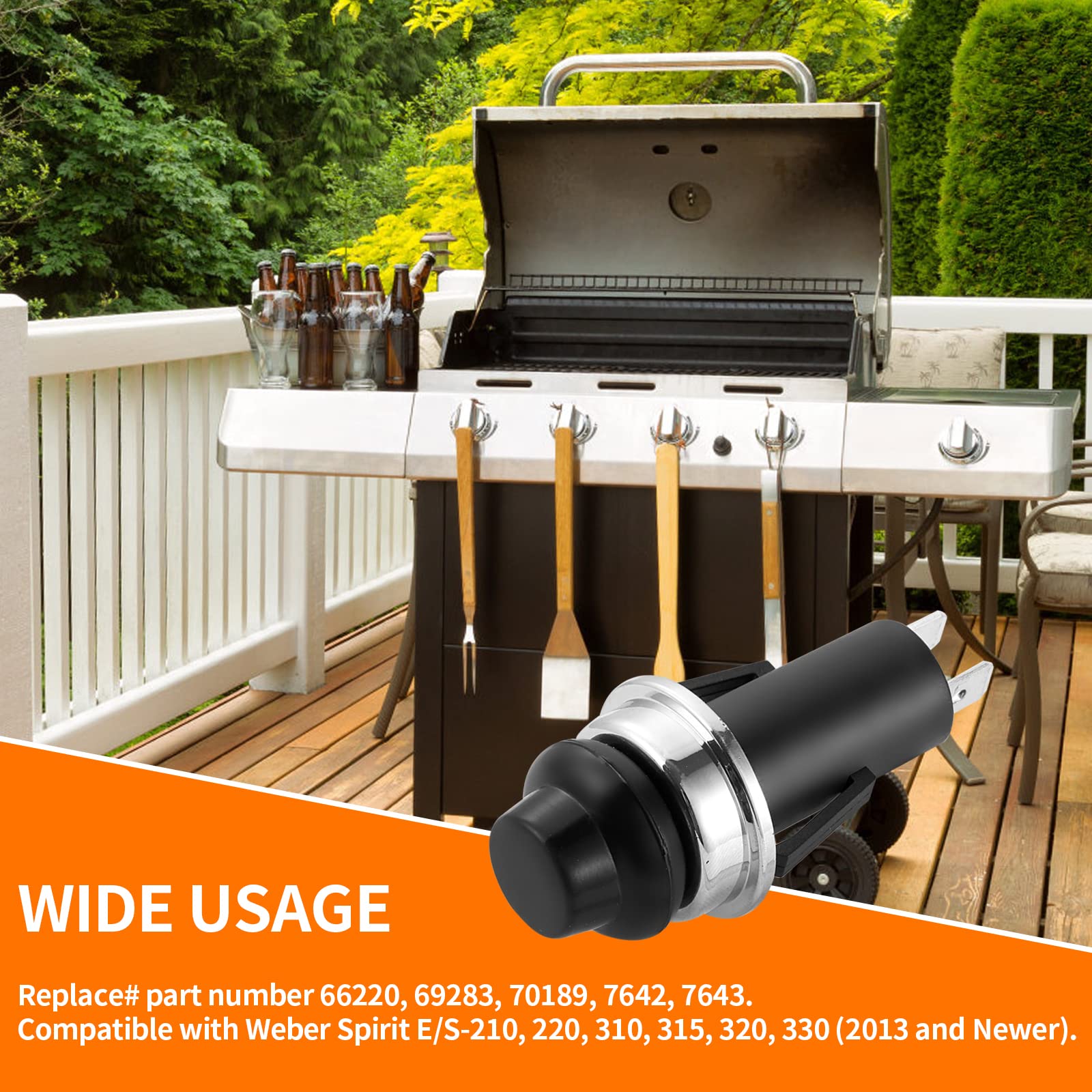 Snapklik.com : Igniter Switch Replacement For Weber, GS4 Grill Igniter ...