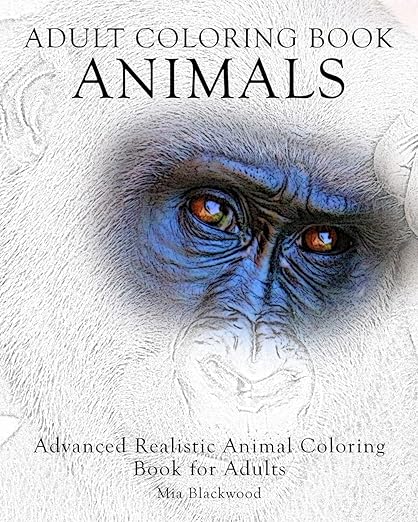 Amazon.com: Adult Coloring Book Animals: Advanced Realistic Animal ...