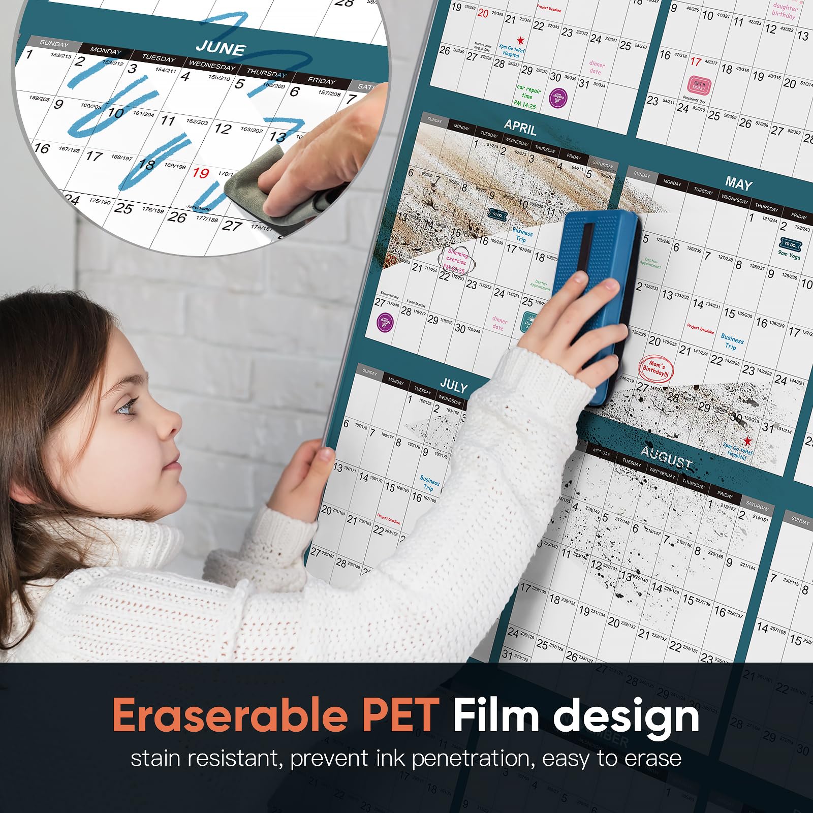 Snapklik.com : 32" X 48" 2025 Wall Calendar Erasable - Rolling Packing ...
