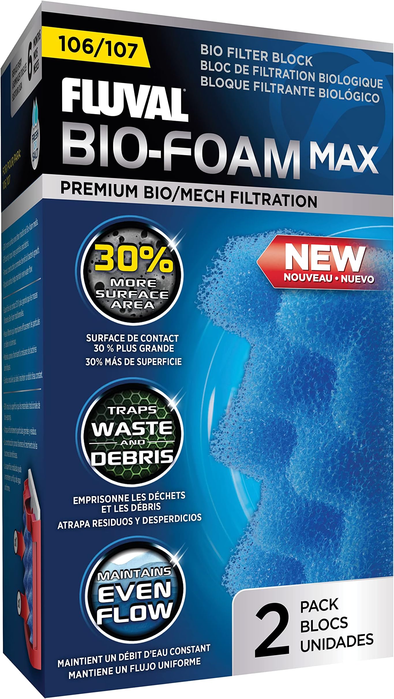 Fluval U2/U3/U4 Internal Filter Biomax 110g : Amazon.co.uk: Pet Supplies