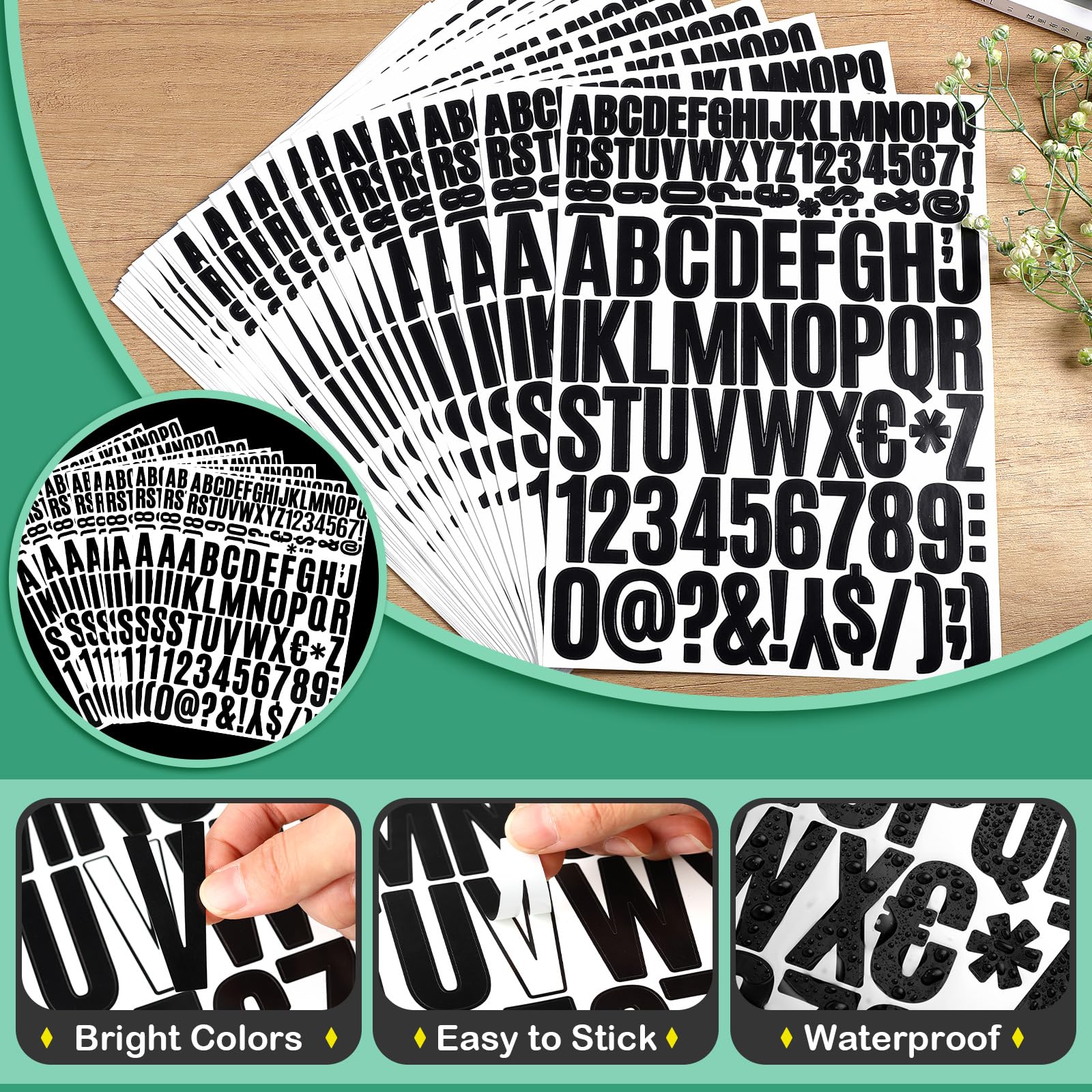 Snapklik.com : Qilery 32 Sheets 1 Inch And 2 Inch Letter And Number ...