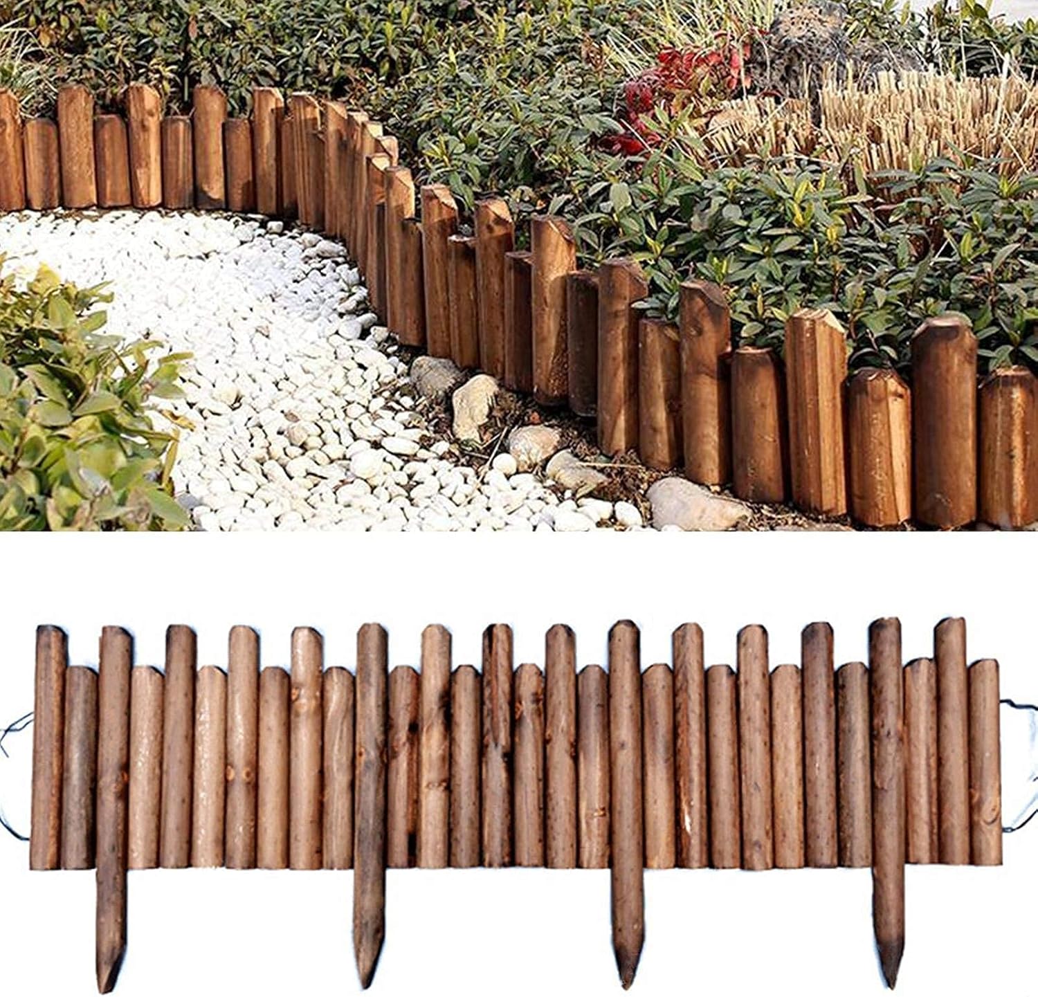 GLP Spiked Log Roll Border - Easy Plug-in Fence Palisade Corrosion ...
