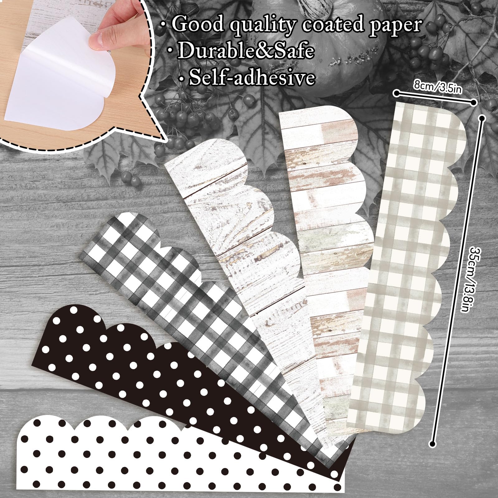 Wood Bulletin Board Border Black Border Trim Self Adhesive Borders ...