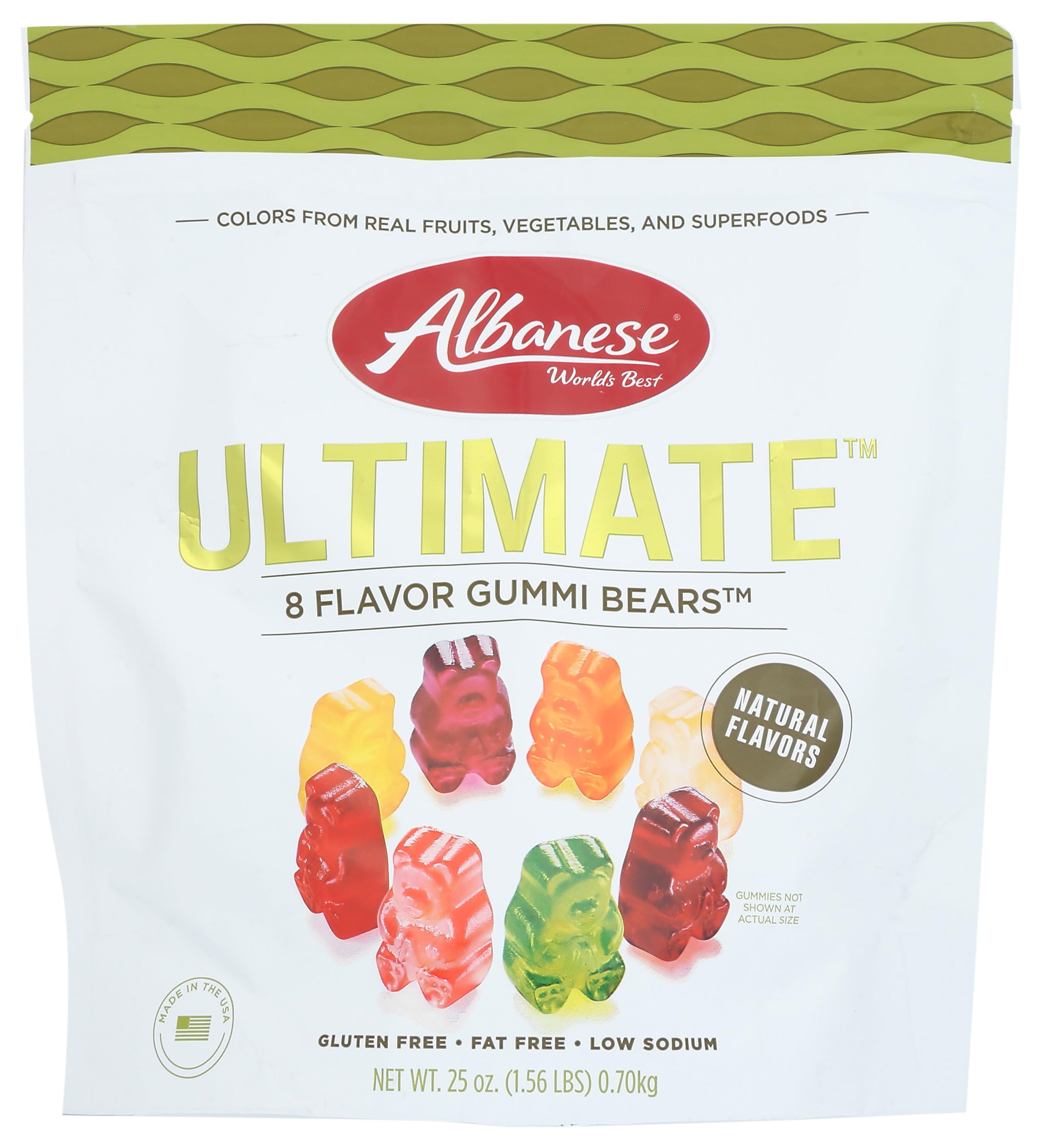 Amazon.com : Albanese Ultimate 8 Flavor Gummi Bears, Natural Flavors ...