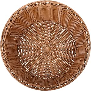 Amazon.com - KOMBIUDA Rattan Slant Basket Baskets Hamper Bread Fruit ...