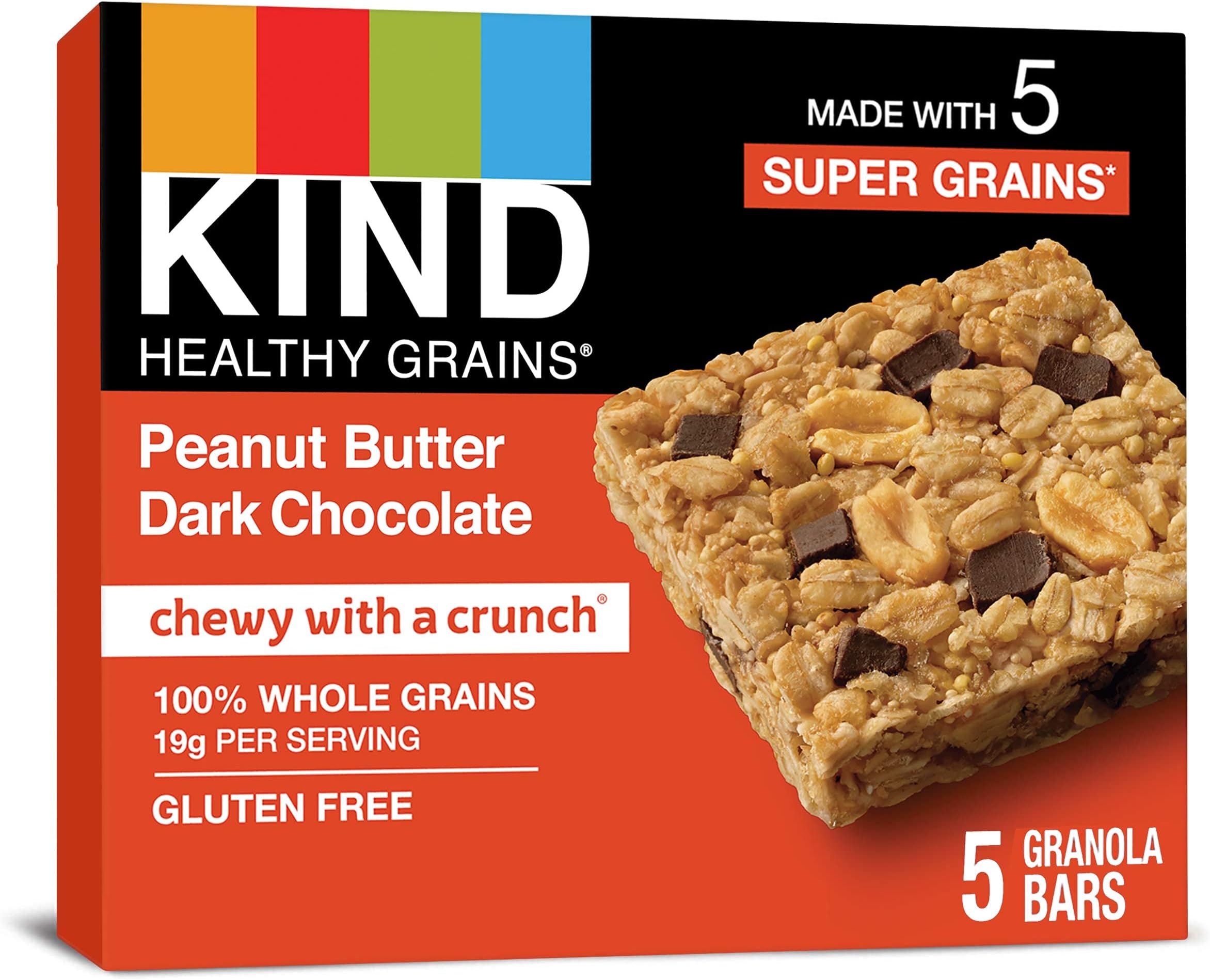Amazon.com : KIND HEALTHY GRAINS Peanut Butter Dark Chocolate Bars ...