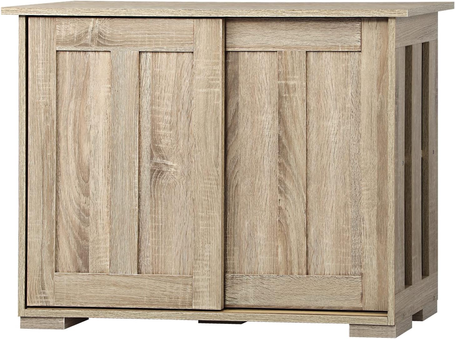 OIKITURE Sideboard Buffet Cabinet with Sliding Door - Stackable ...