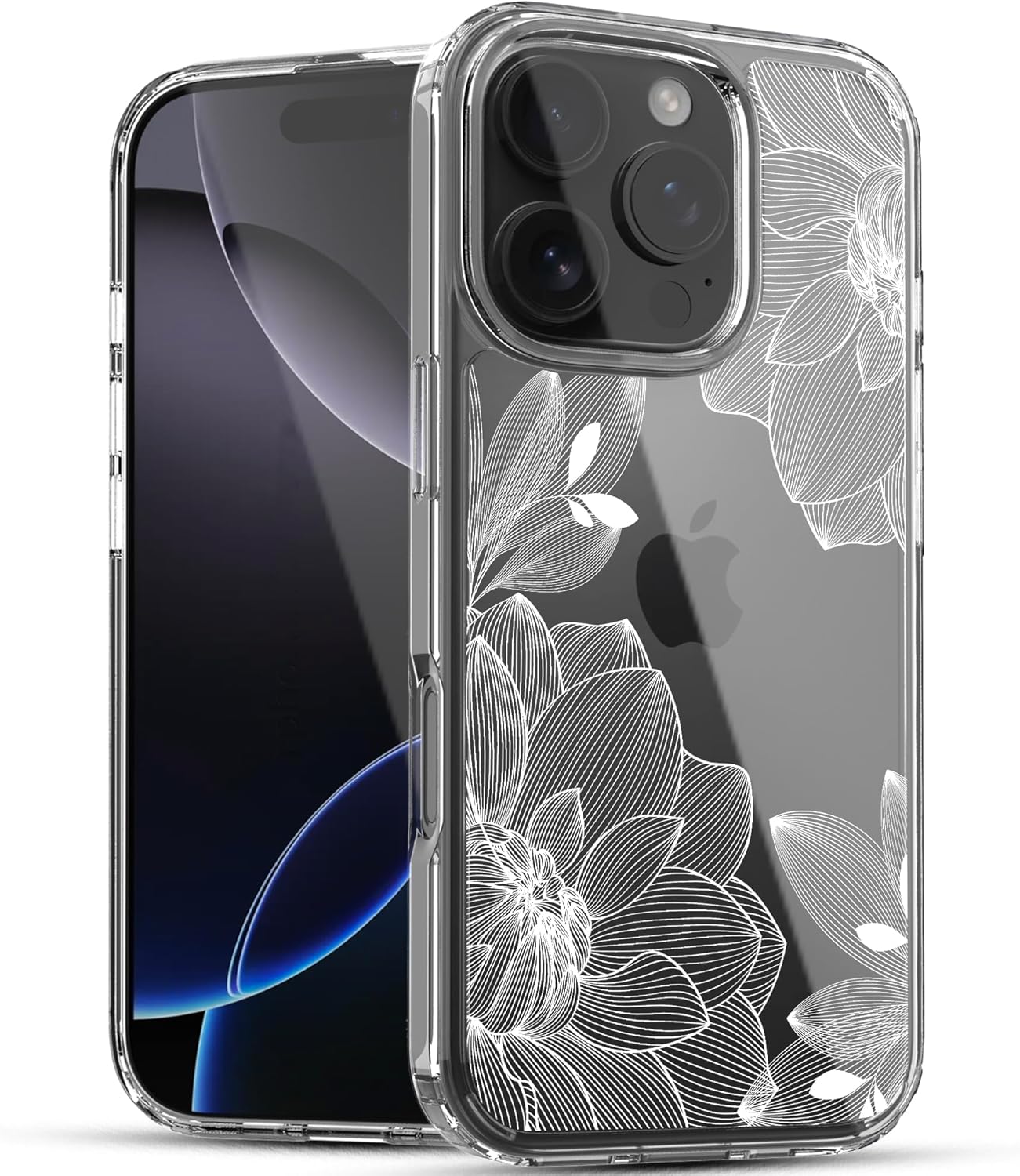 Amazon.com: Ranz Case for iPhone 16 Pro Max, Anti-Scratch Shockproof Series Clear Hard PC+ TPU ...