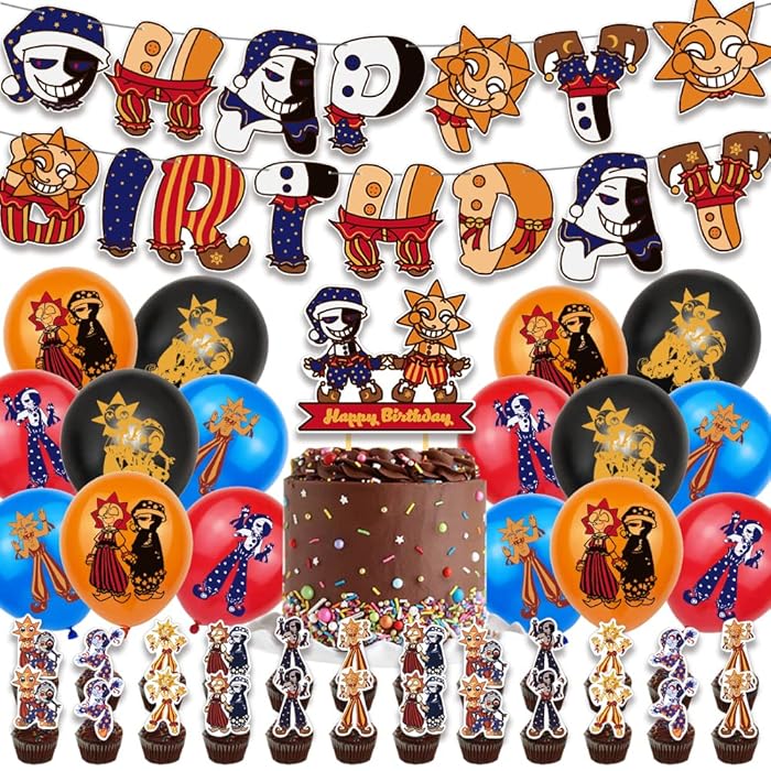 Buy Fnaf Party Supplies Kit- Fnaf Sundrop and Moondrop Birthday ...