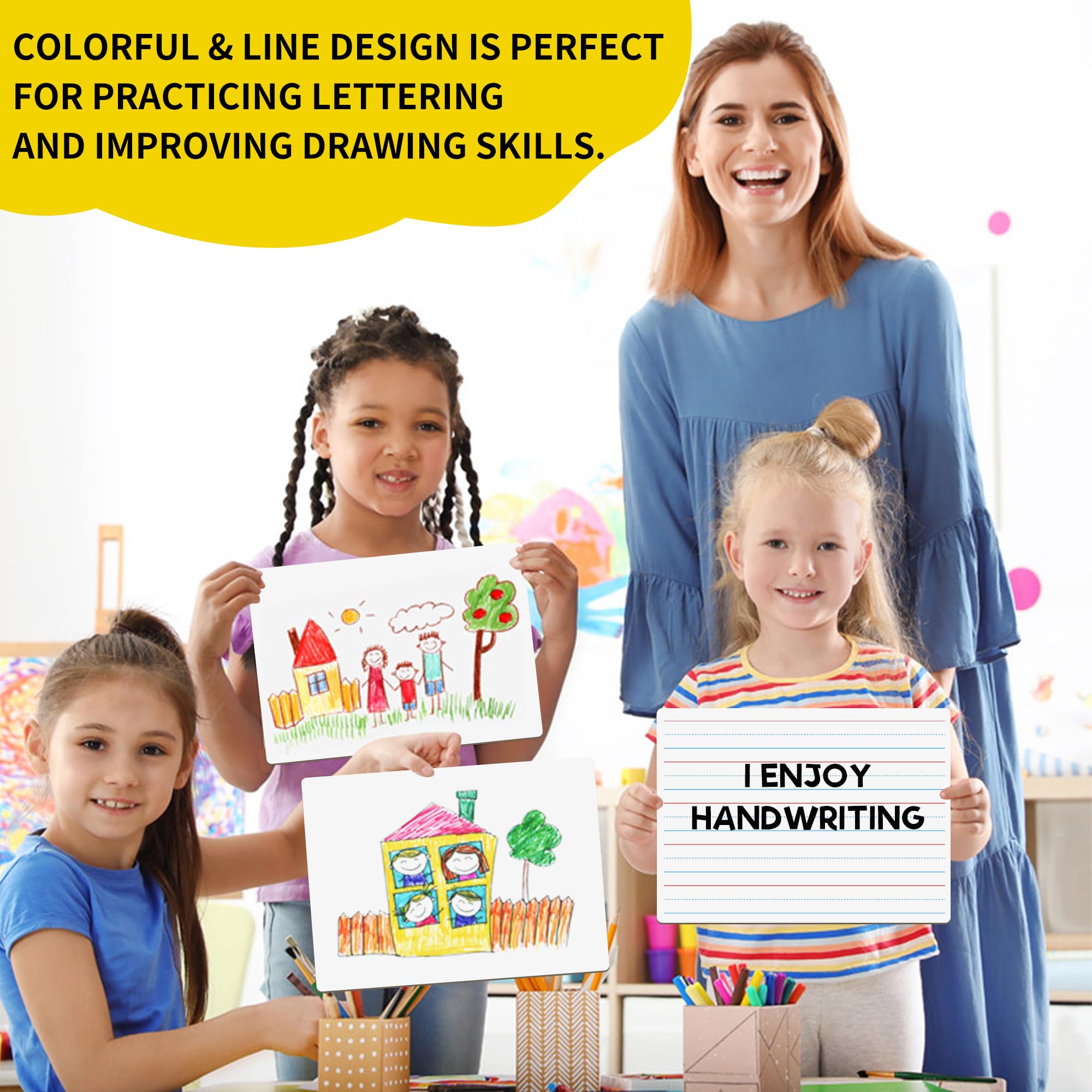 Snapklik.com : 2 Pack Small White Board Set - Double Sided Dry Erase ...