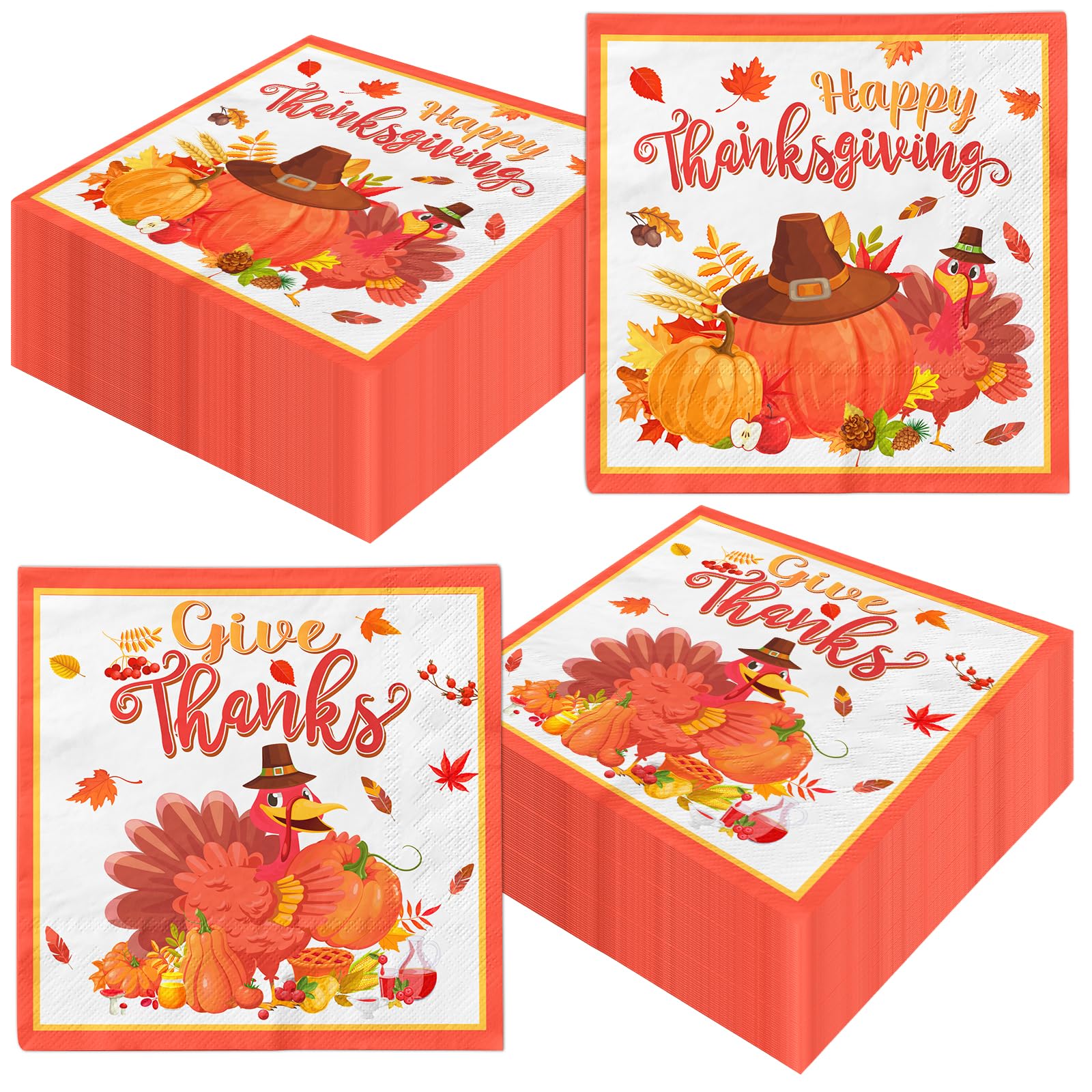 Amazon.com | Thanksgiving Turkey Napkins Happy Thanksgiving Party ...