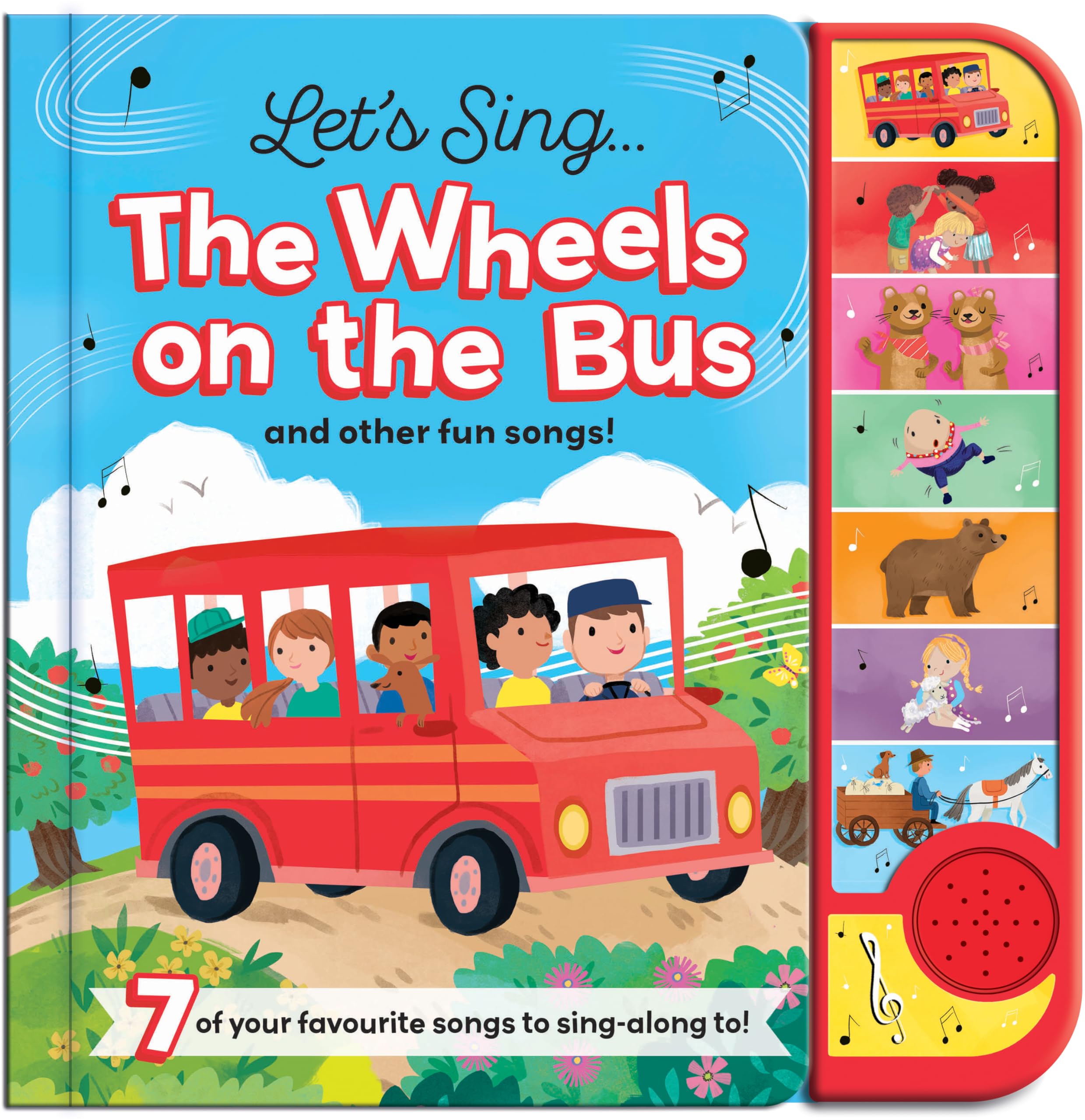 Buy The Wheels On The Bus Nursery Rhyme Sound Book – 7 Songs To Play ...