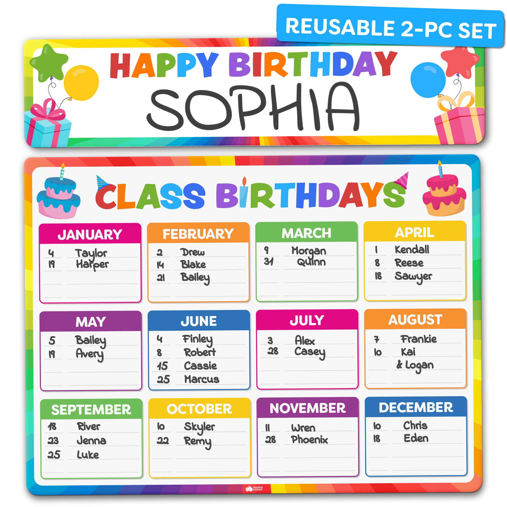 Snapklik.com : Birthday Poster For Classroom 2pc - Back To School ...