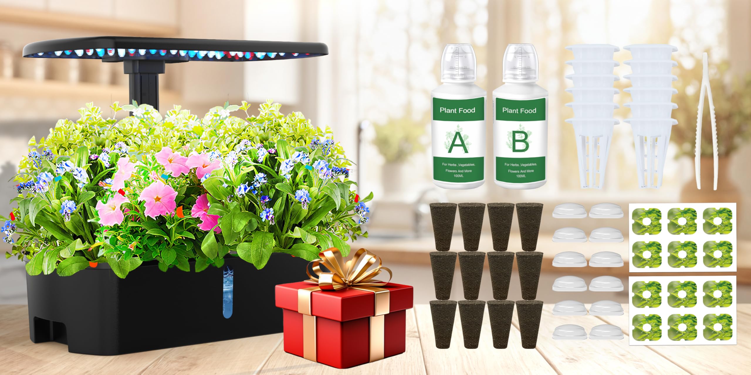 Amazon.com: Indoor Hydroponics Growing System with 12pcs Seed Square ...