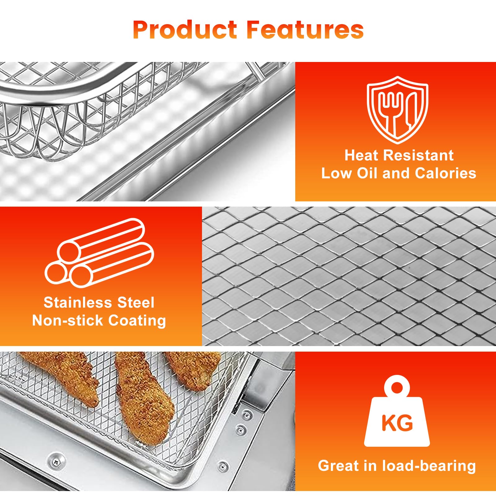 Snapklik.com : Air Fryer Tray Replacement For Cuisinart TOA-28 AFR-25 Toaster Air Fryer ...