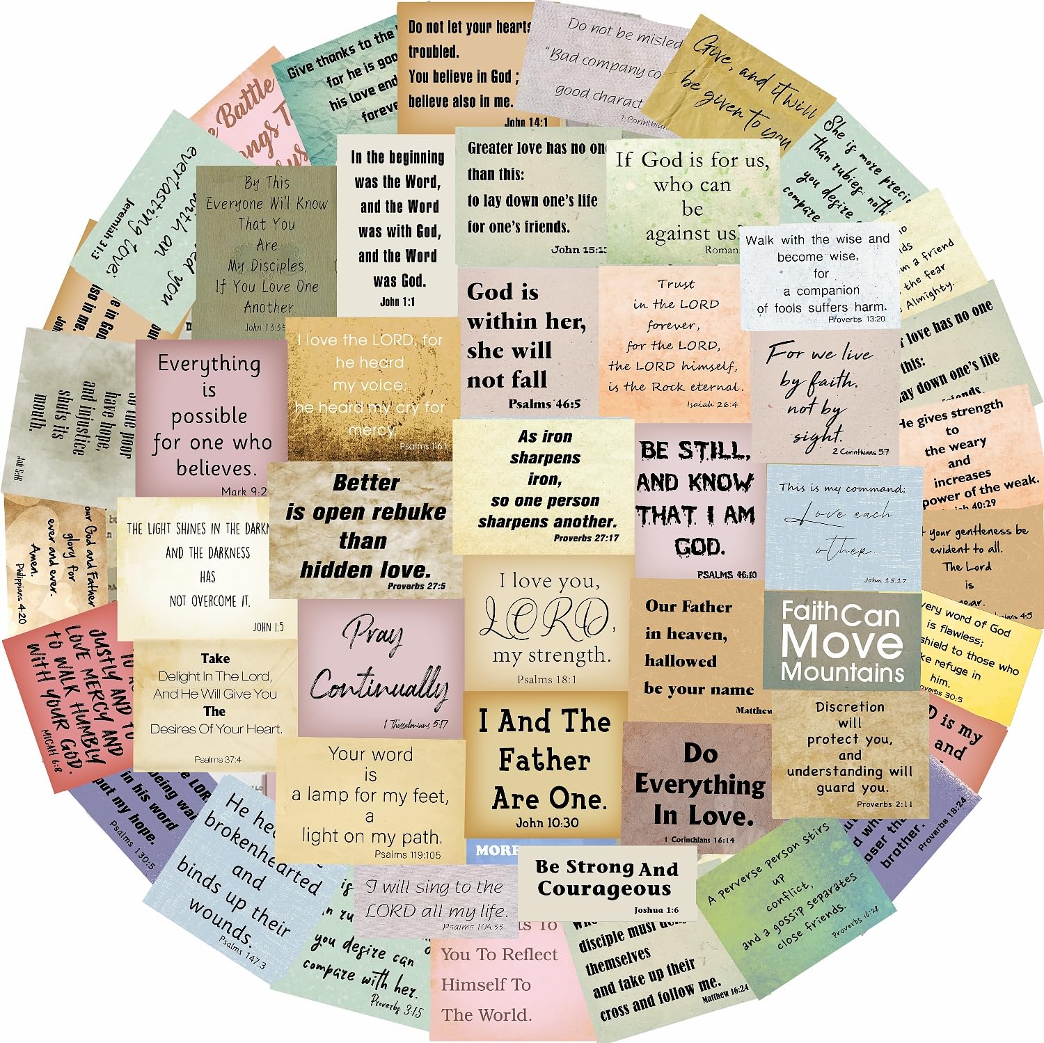 Amazon.com: 200Pcs Vintage Bible Verse Stickers(No Duplicates), Bible ...