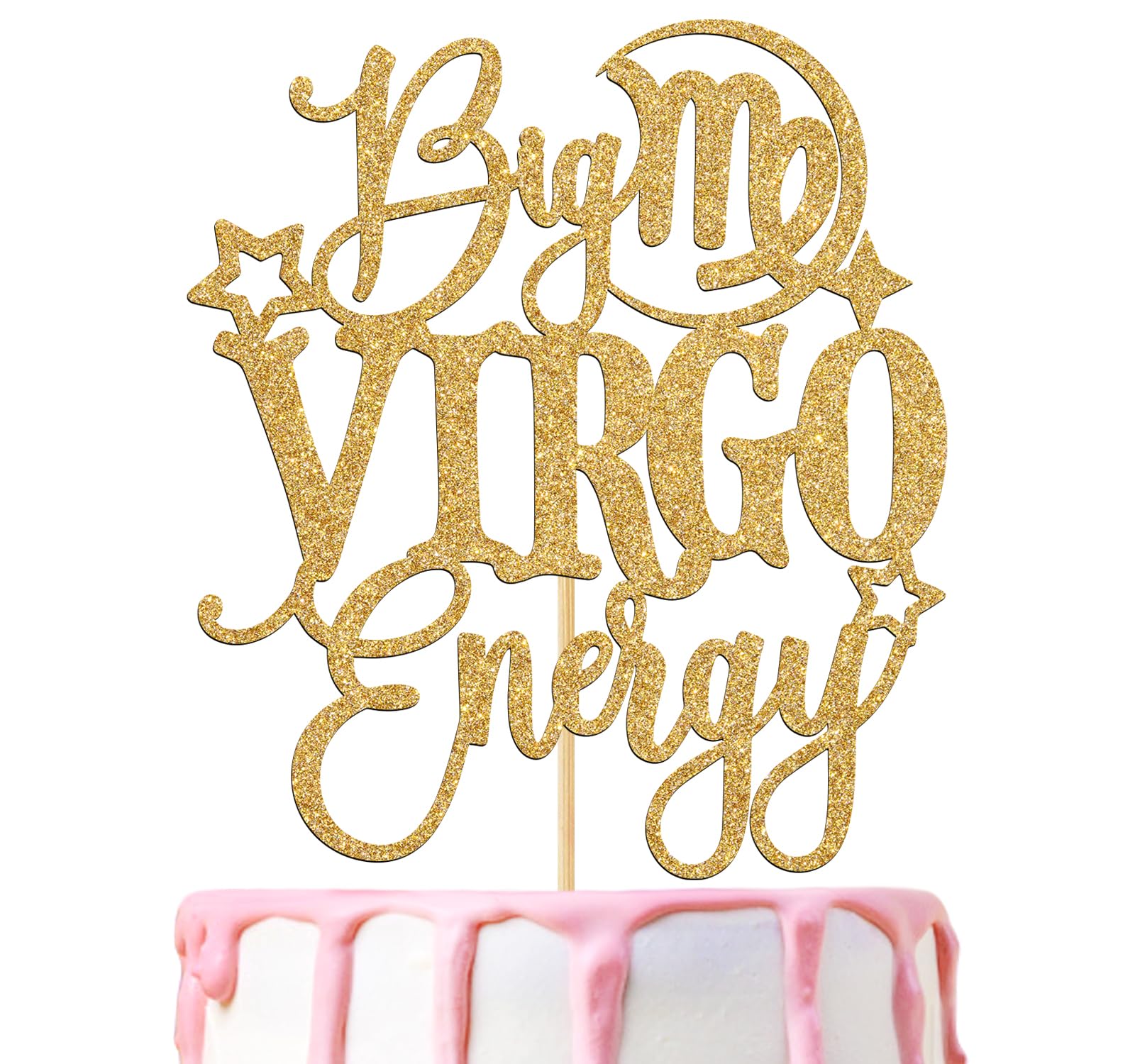 Amazon.com: Big Virgo Energy Cake Topper, Happy Birthday Virgo in ...