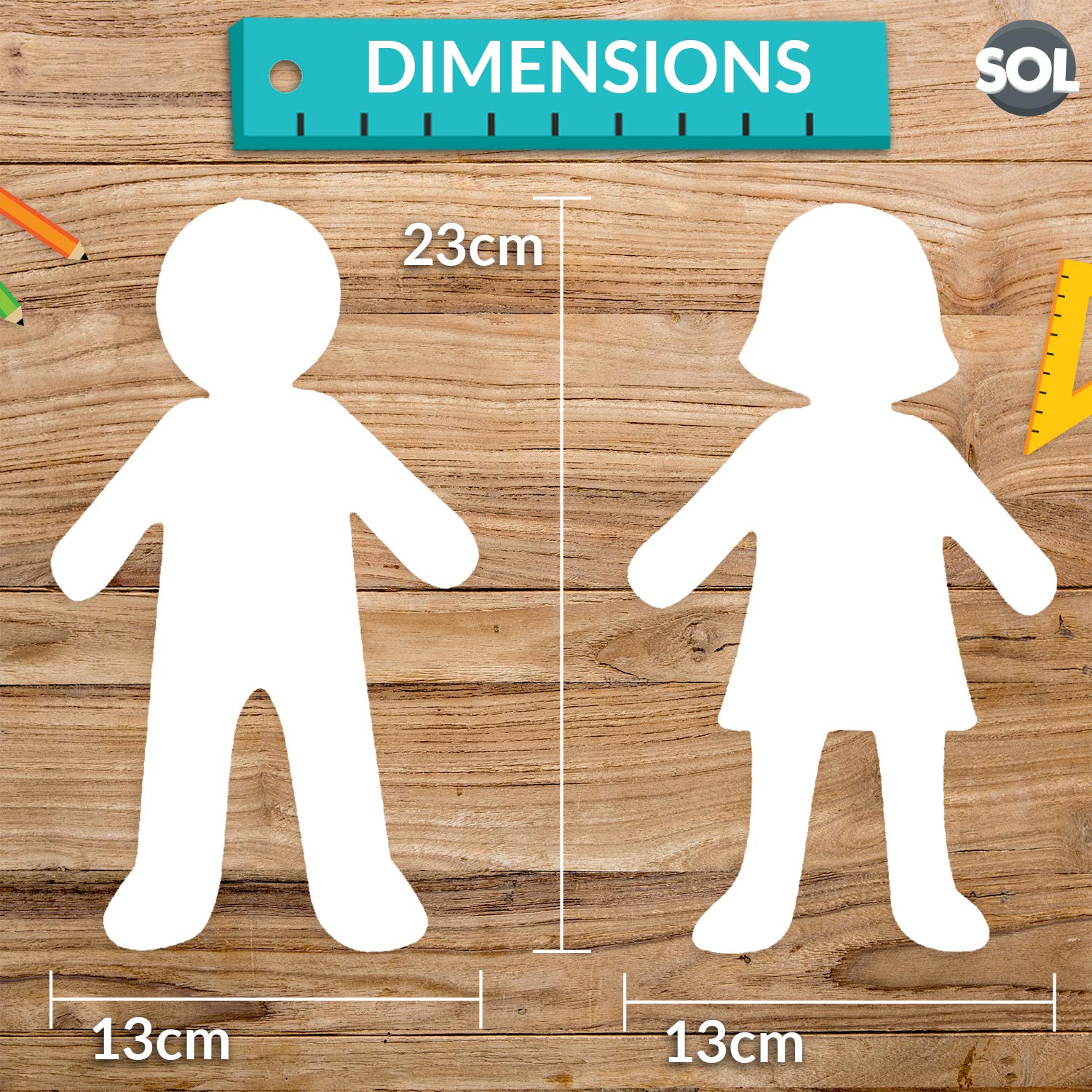 40pcs Paper People Cutouts for Kids Arts and Crafts | 20 Boys and 20 ...