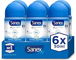 Sanex Dermo Extra Control Roll-on Deodorant, 50 ml, Pack of 6 : Buy Online at Best Price in KSA ...