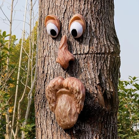 Amazon.com: EIIORPO Tree Faces Decor Outdoor,Tree Face Outdoor Statues ...