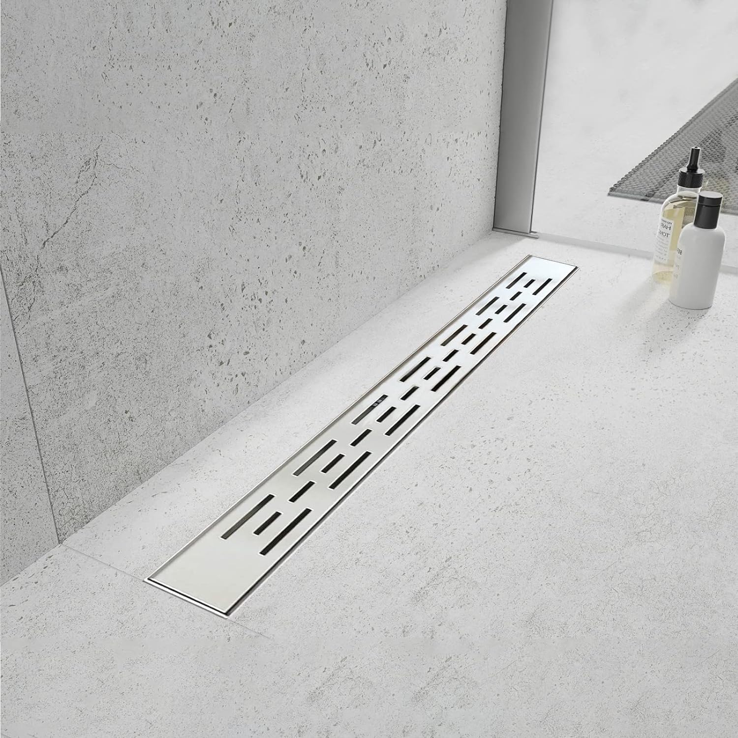 Linear Shower Drain, Shower Drain with bar Pattern Grate, Professional ...