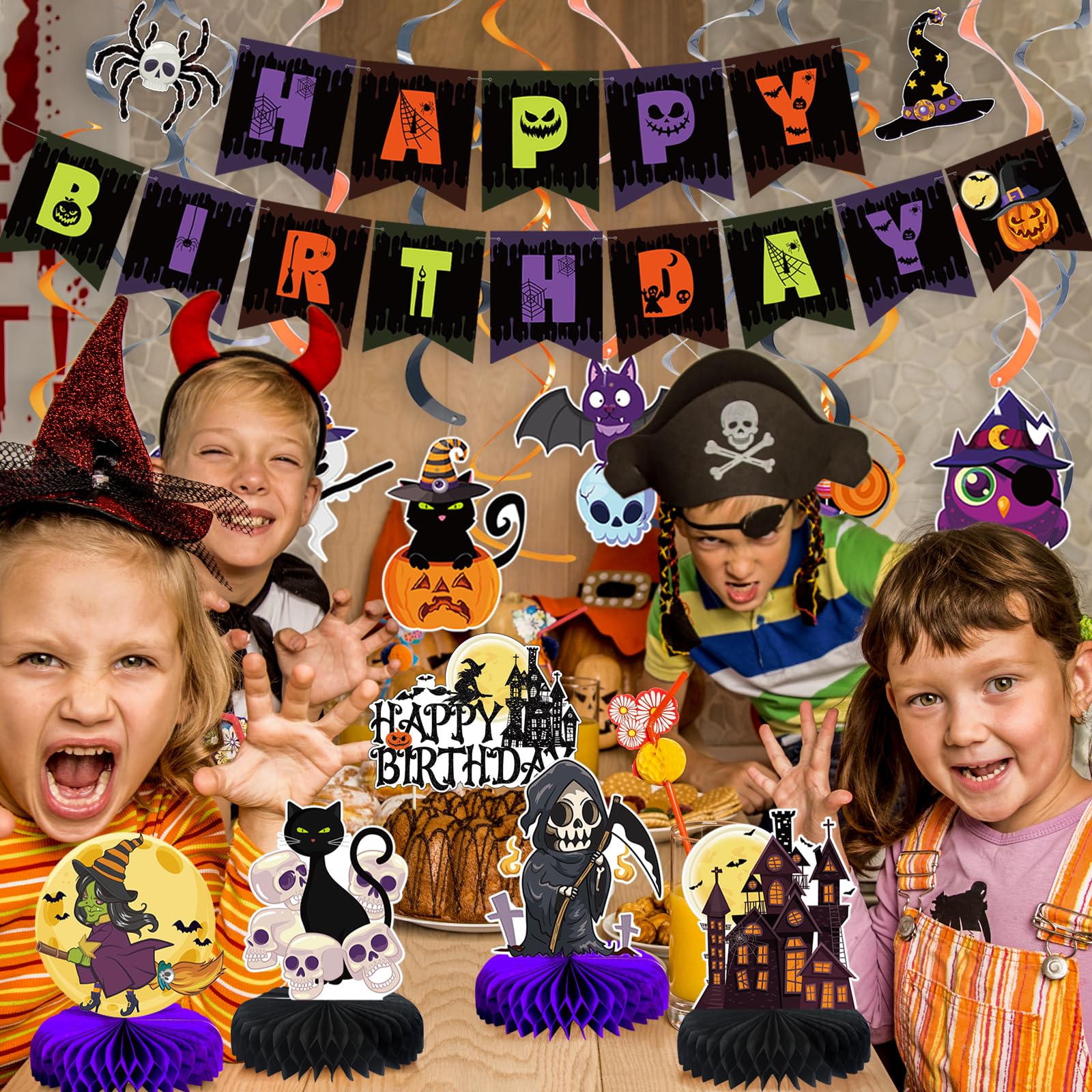 Snapklik.com : Halloween Birthday Party Decorations Halloween ...