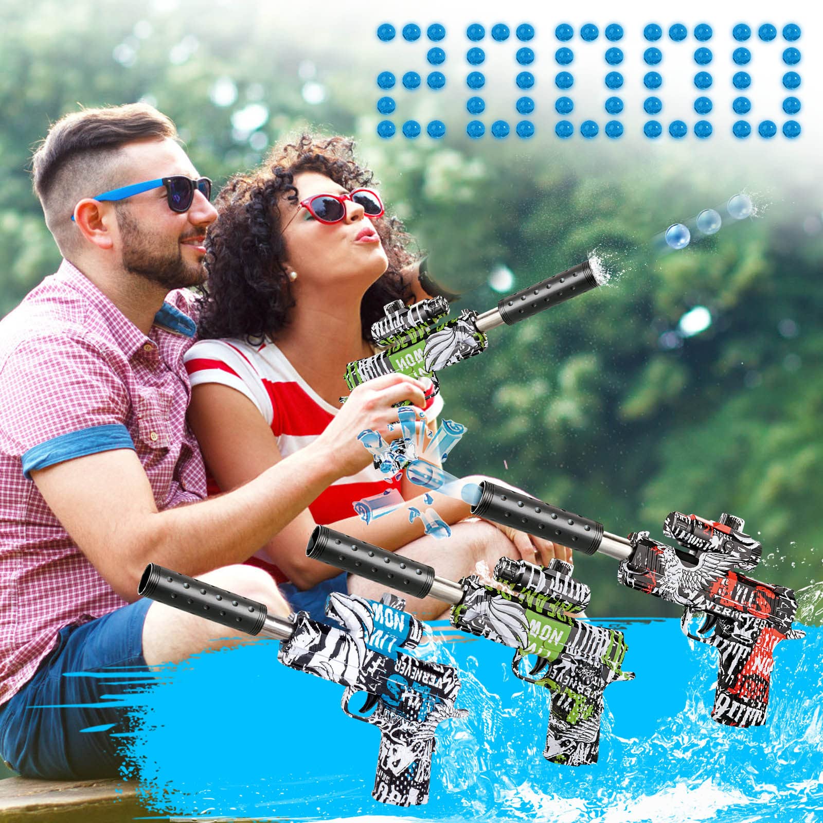 Buy 88AMZ Manual Gel Ball Blaster Toy, Pistol Gel Blaster, Gel Ball ...