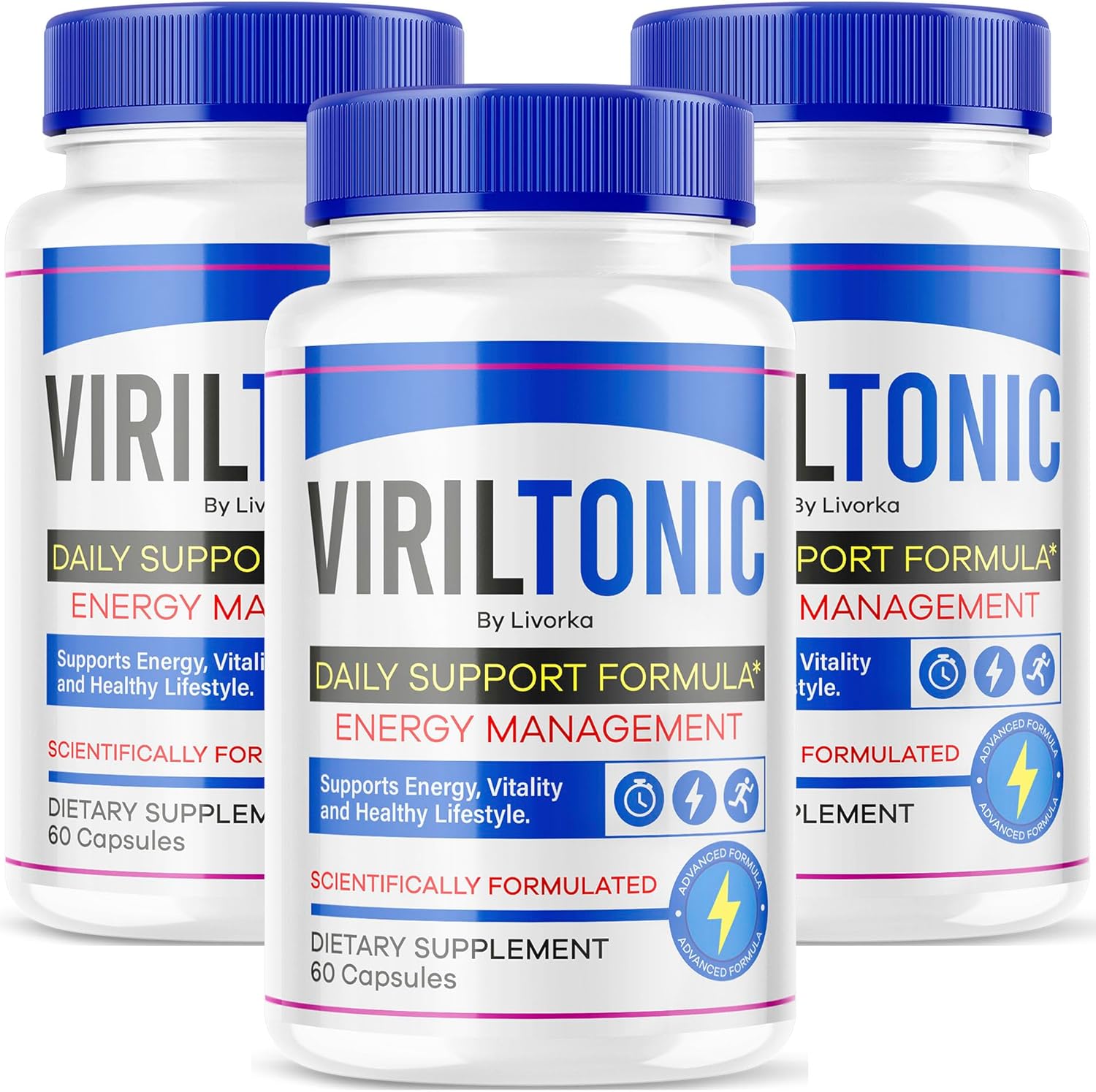 Amazon.com: (3 Pack) Viriltonic Capsules, Viriltonic Advanced Support Formula Pills, Viriltonic ...