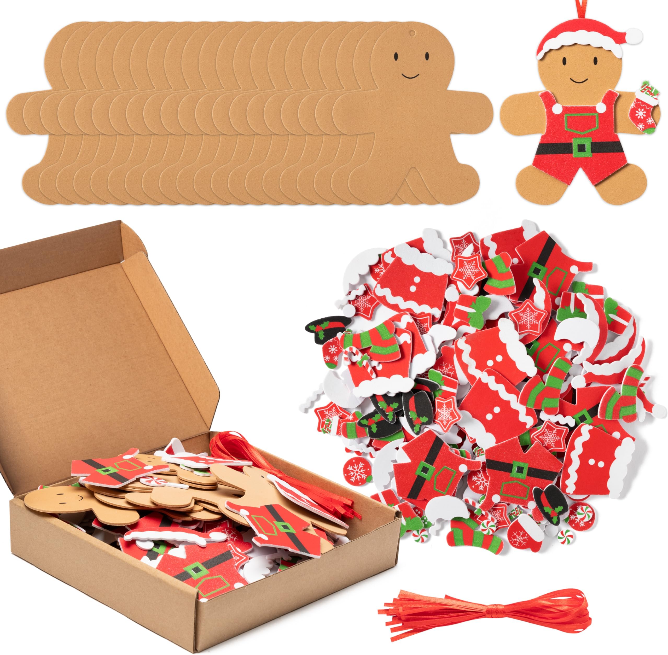 Amazon.com: 12 Gingerbread Man Craft Kit for Kids DIY Create Your Own ...