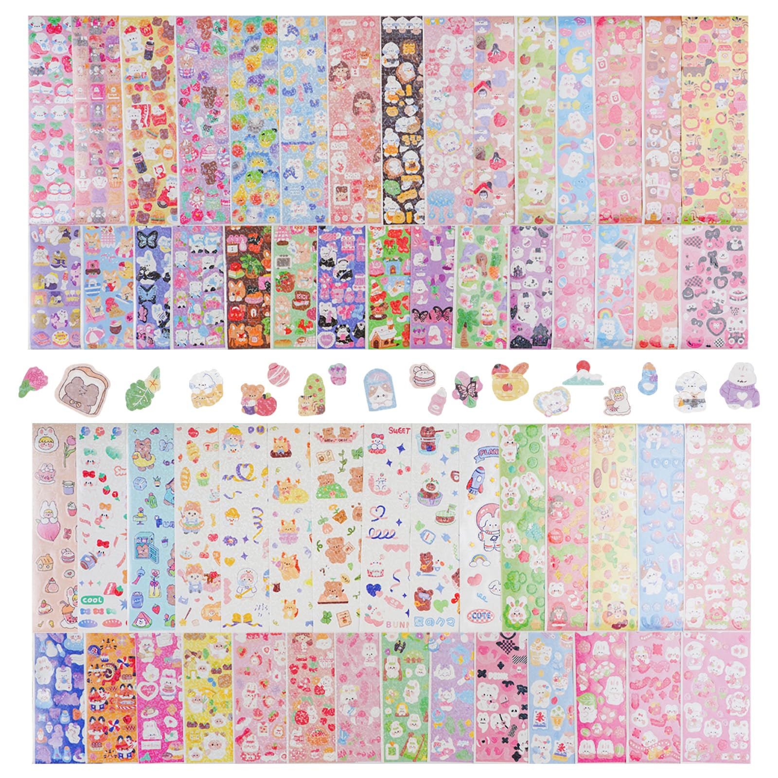 Amazon.com: Bayurht 60 Sheets Korean Deco Stickers Kpop Photocard ...