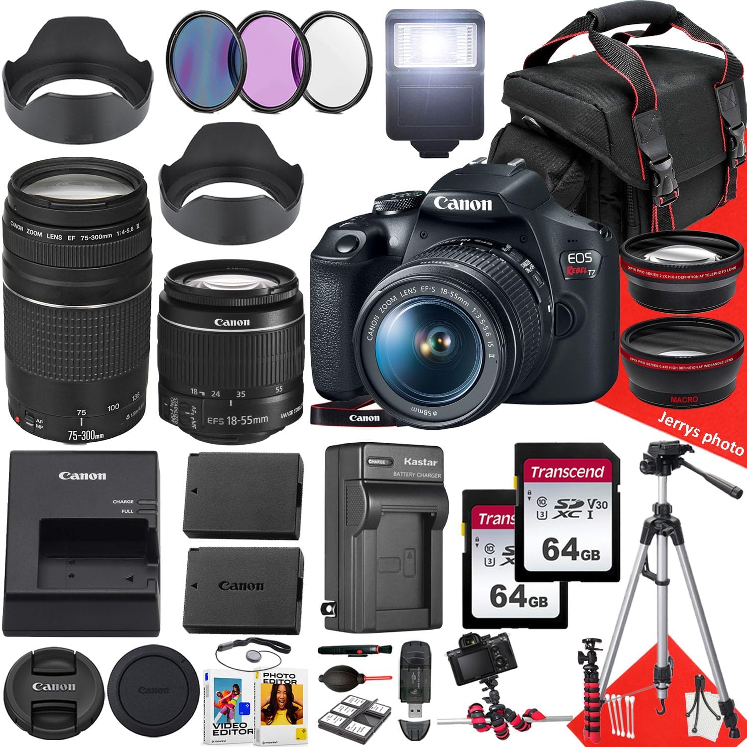Amazon.com : Canon EOS 2000D (Rebel T7) DSLR Camera with EF-S 18-55mm ...