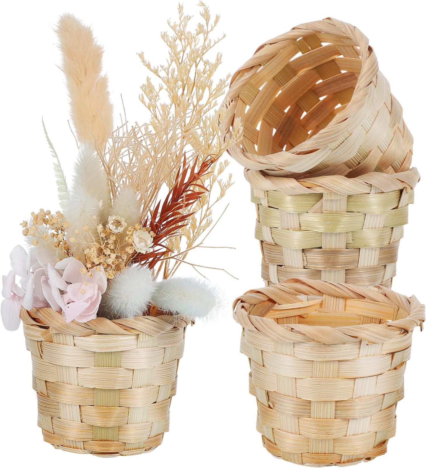 Amazon.com: 6PCS Mini Woven Baskets Without Handles for Party Favors ...