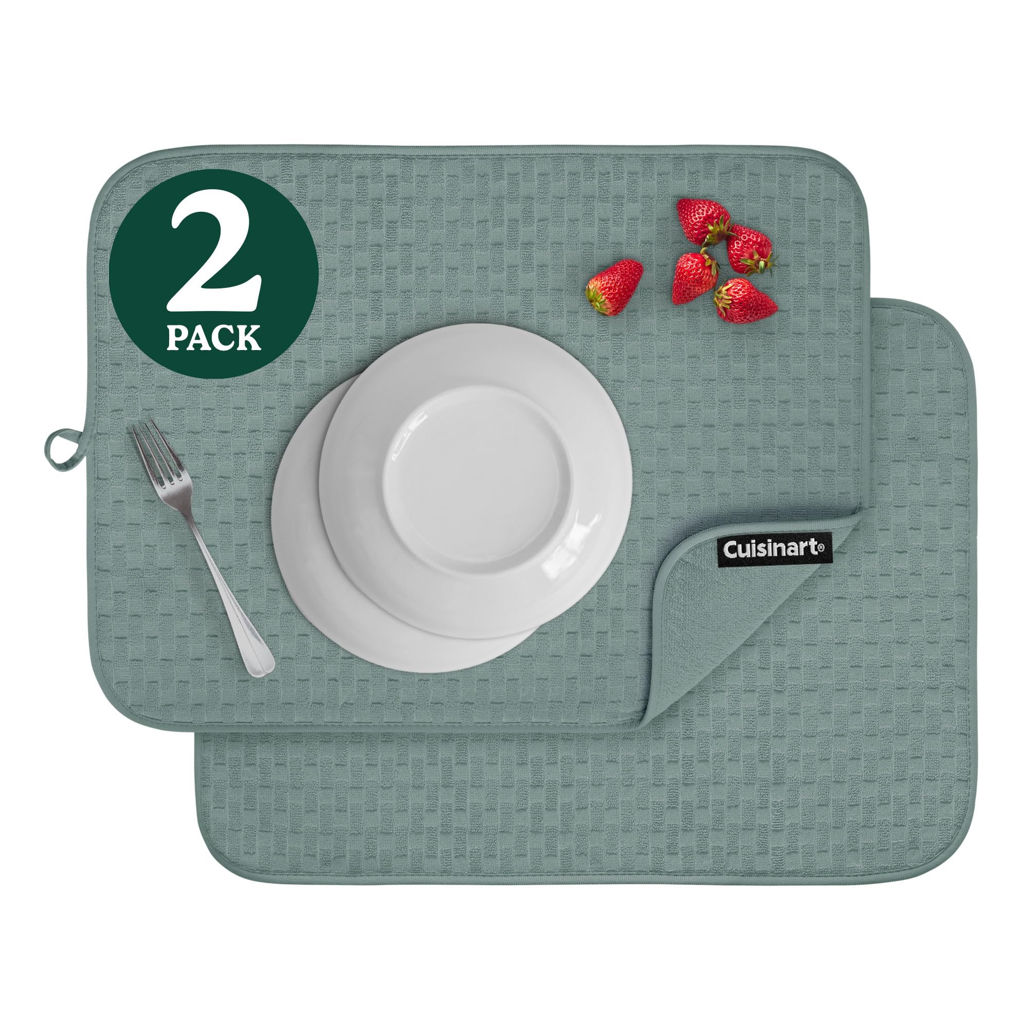 Amazon.com: Cuisinart Dish Drying Mats for Kitchen Counter - (2) 18" x ...