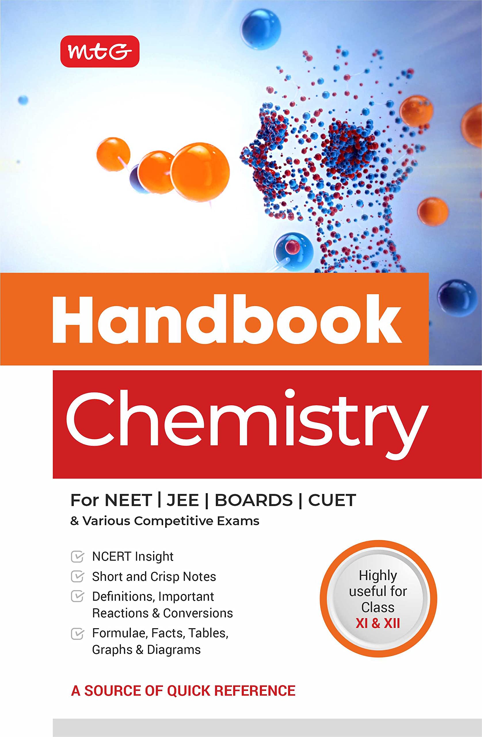 MTG Handbook of Chemistry For NEET, JEE, CUET, Boards & Various ...