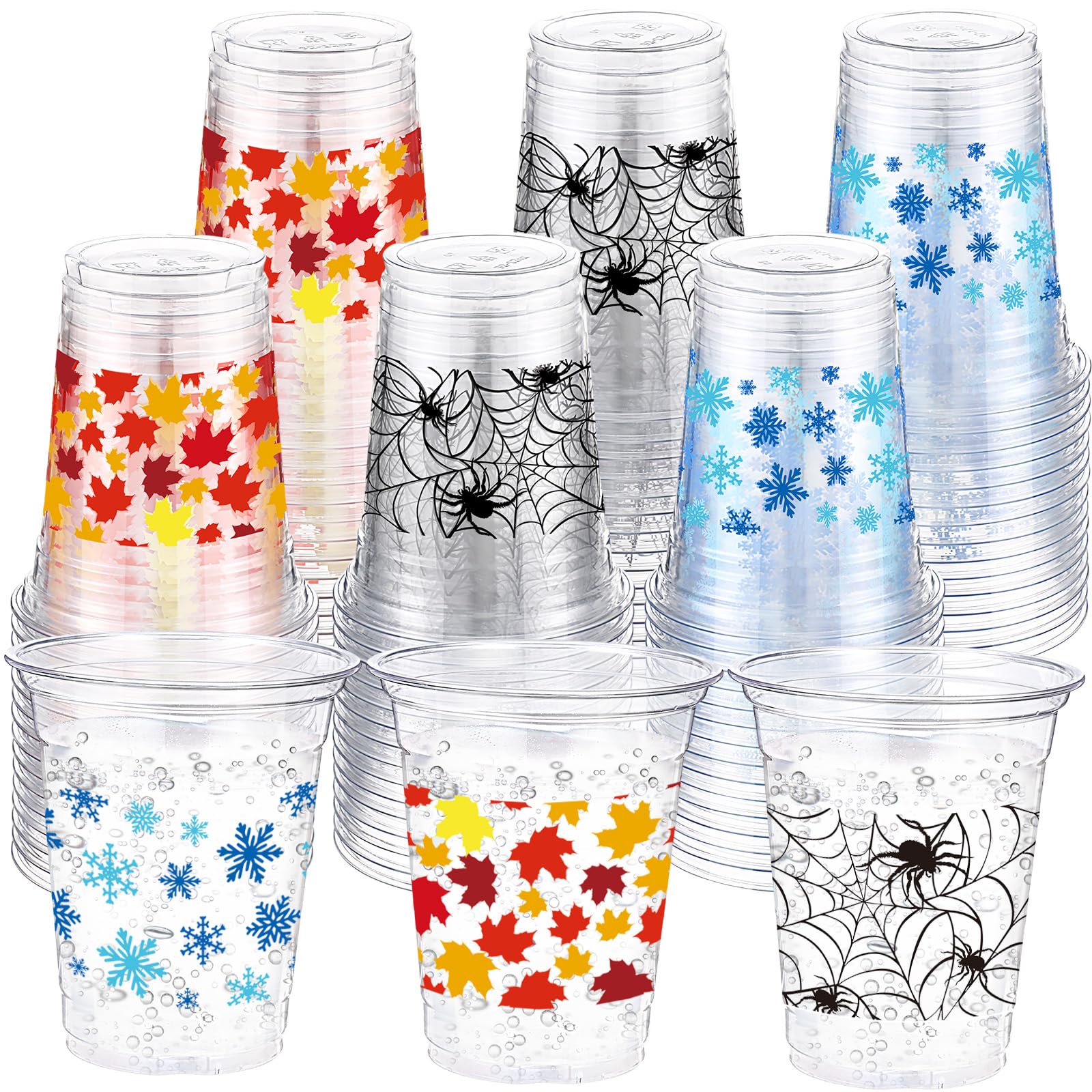 Amazon.com: Sabary 150 Pcs 12oz Disposable Plastic Cups Set include 50 ...