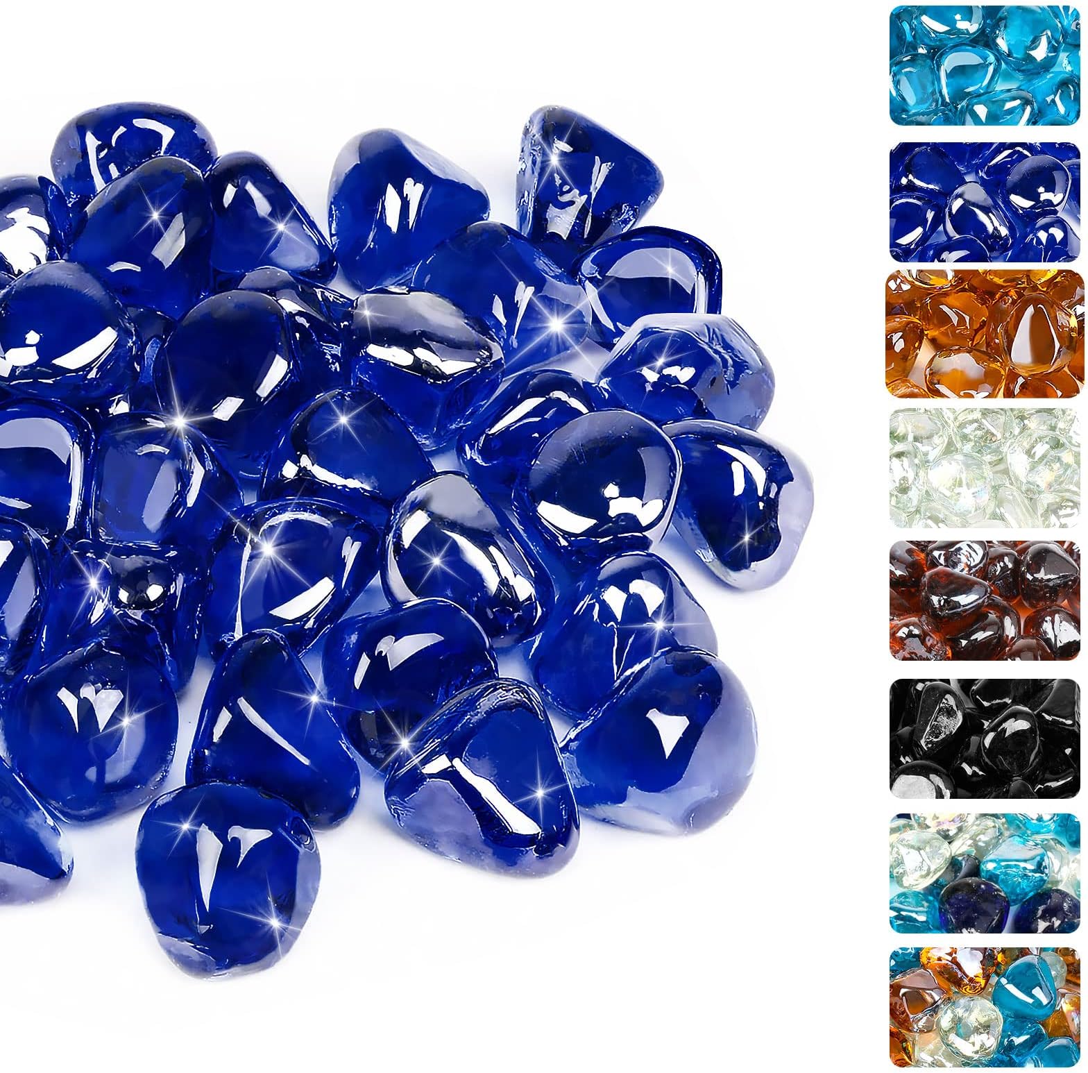 Amazon.com: Reflective Fire Pit Glass Diamonds - Professional Grade ...