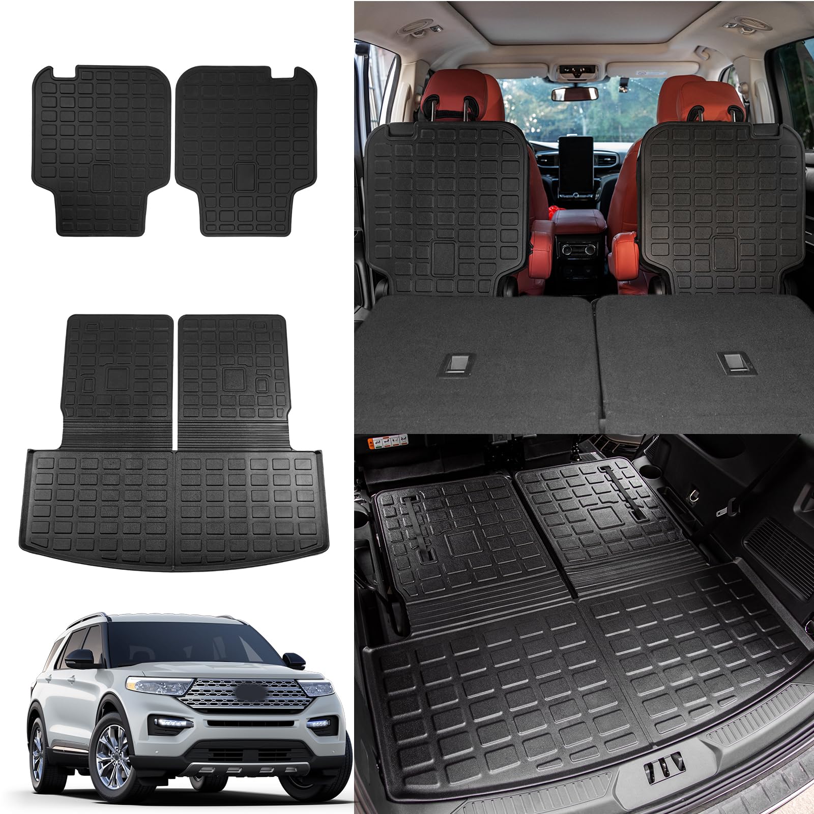 Amazon.com: Rongtaod Cargo Mat Compatible with 2020-2024 Ford Explorer ...