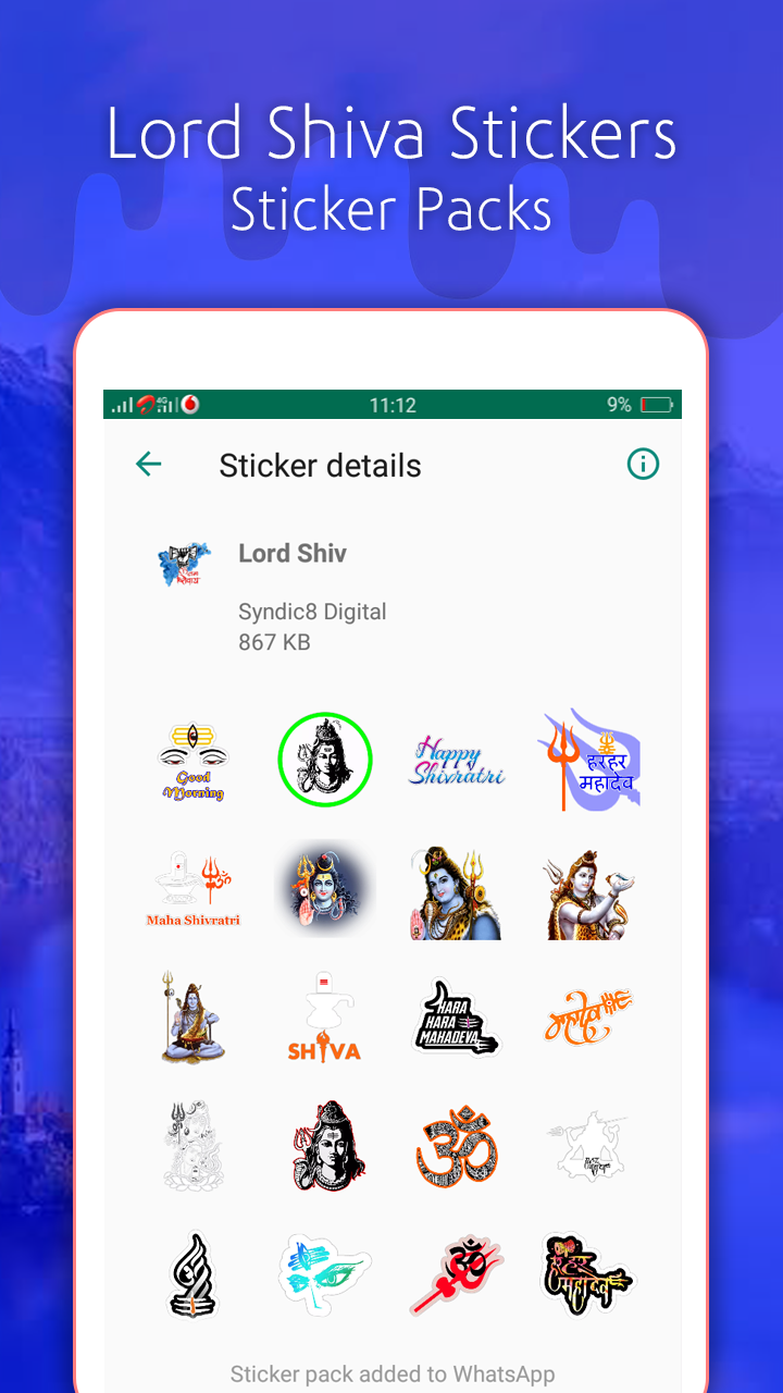 Lord Shiva Stickers for WhatsApp - App on Amazon Appstore