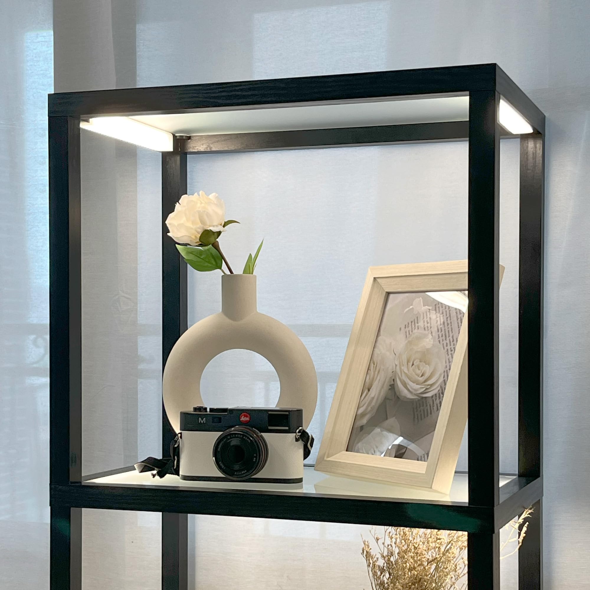 FENLO Fantasy Plus Pro - 66" LED Glass Display Shelf with Dimmable LED ...