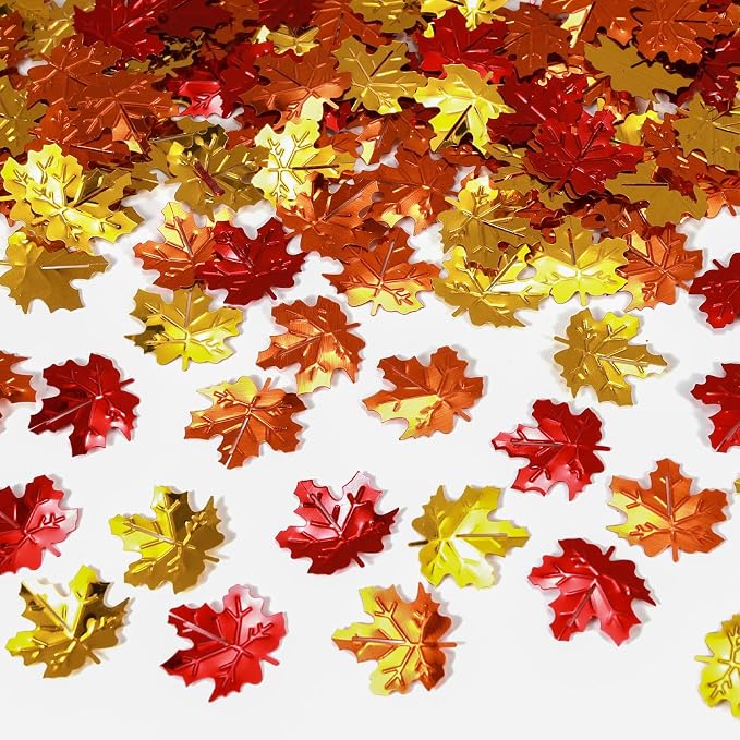 Amazon.com: 200 Pieces Fall Confetti, Thanksgiving Maple Leaves Acorn ...