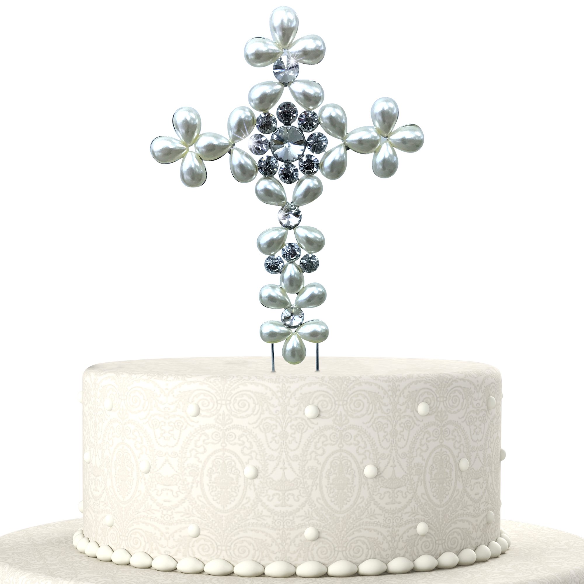 Buy JennyGems Cross Cake Topper, Baptism Boy and Girl Cake Topper ...